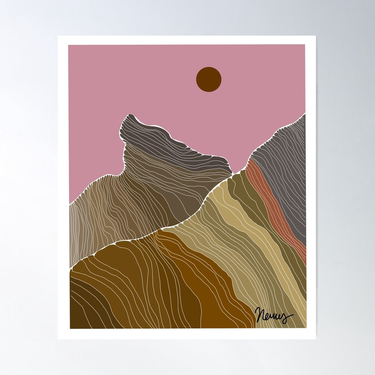Canyons In The Splendid Sun Light Poster Wall Art, Modern Wall Decor ...