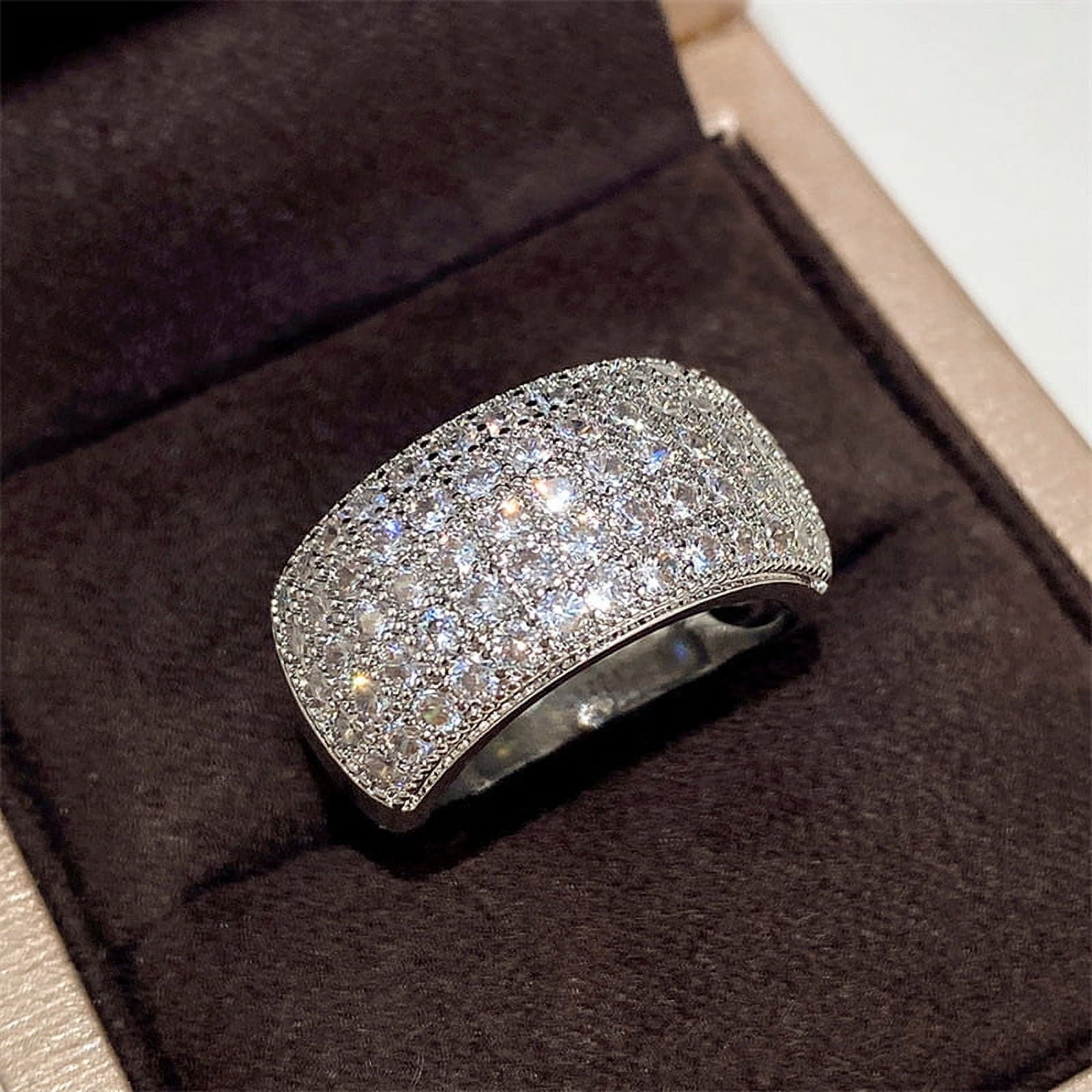 Cao Shi Amazon cross-border platinum-plated ring, super flash full ...