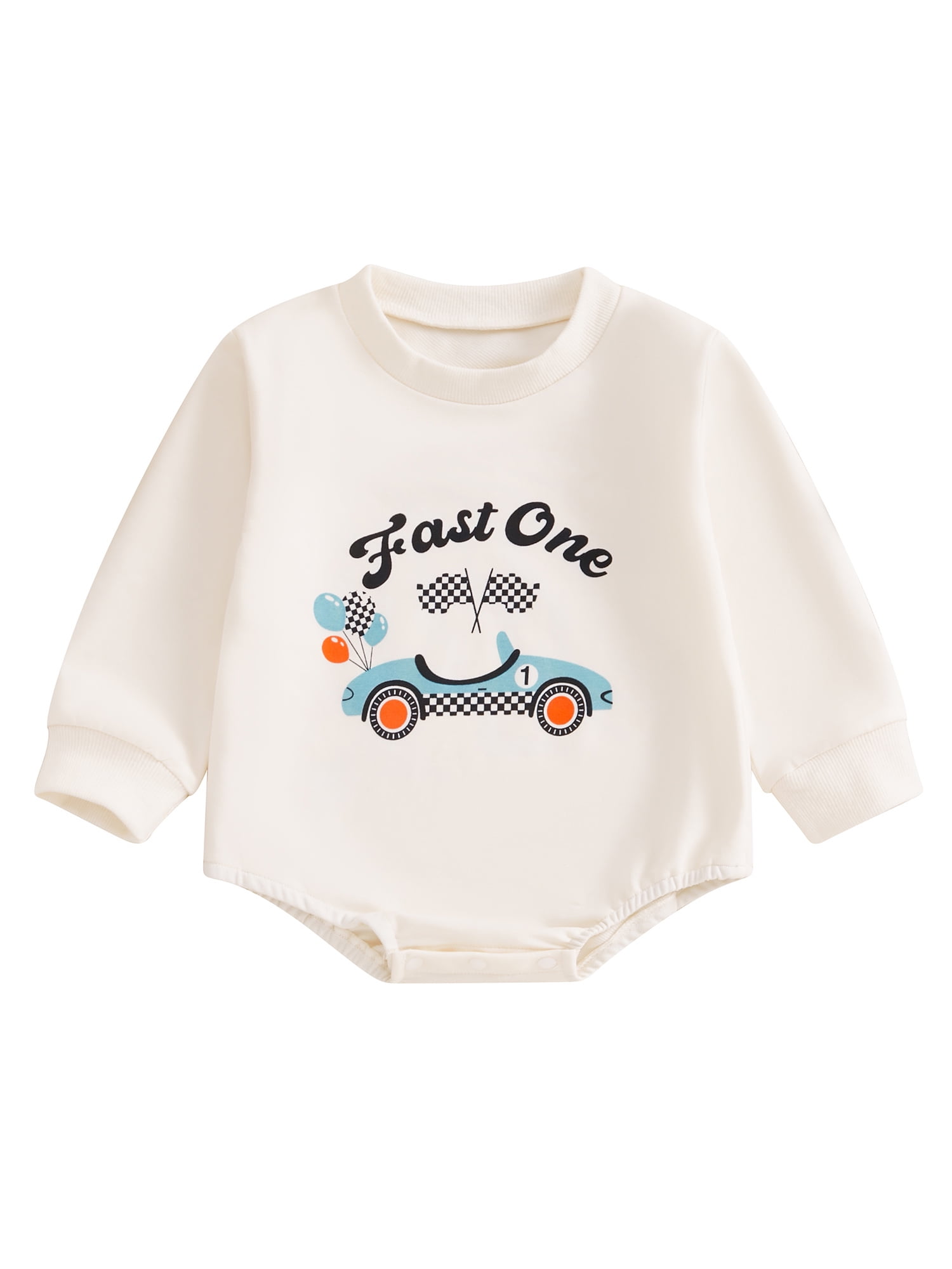 Caoirhny Baby First Birthday Romper, Long Sleeve Crew Neck Letters ...