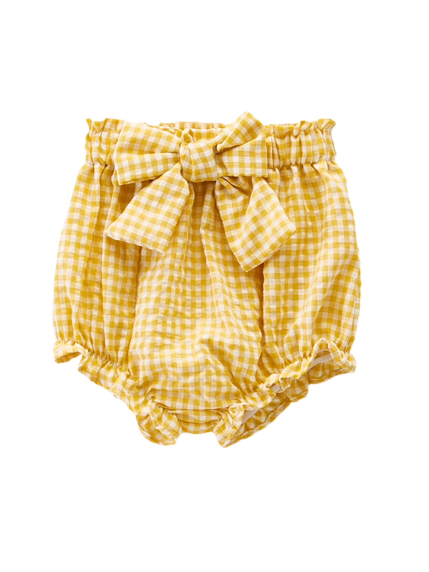 Caoirhny Baby Girls Triangle Pants, Plaid Ruffle Ruched Big Waist Bow ...