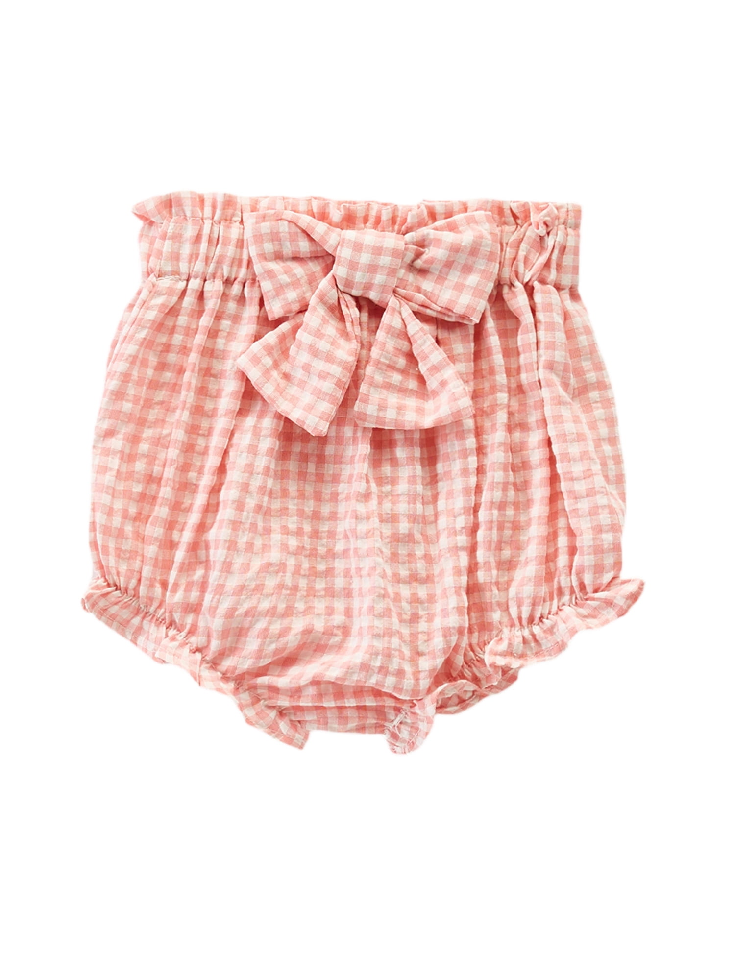 Caoirhny Baby Girls Triangle Pants, Plaid Ruffle Ruched Big Waist Bow ...