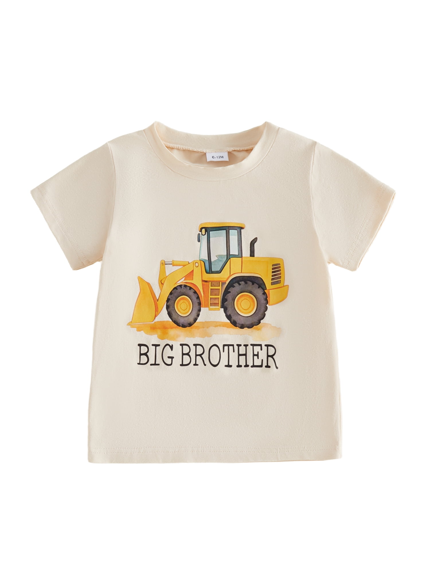 Caoirhny Kids Boys T-shirt, Short Sleeve Crew Neck Engineering Car ...