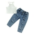 Caoirhny Kids Girls Pants Set, Sleeveless Camisole with Elastic Waist ...