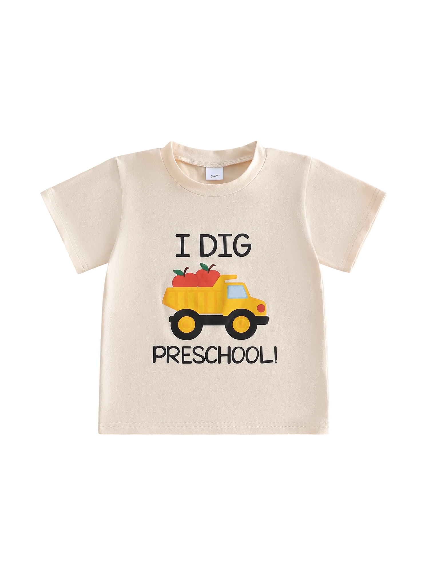 Caoirhny Little Boys Back to School T Shirt Adorable Letter Truck Print ...