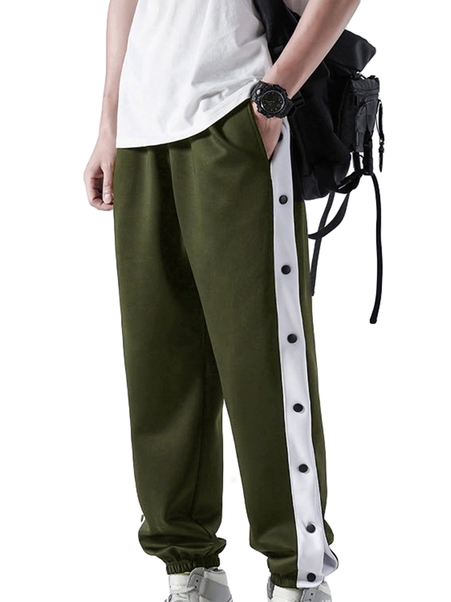 Caoirhny Men Tear Away Pants Quick Dry Loose Fit Basketball Pants ...