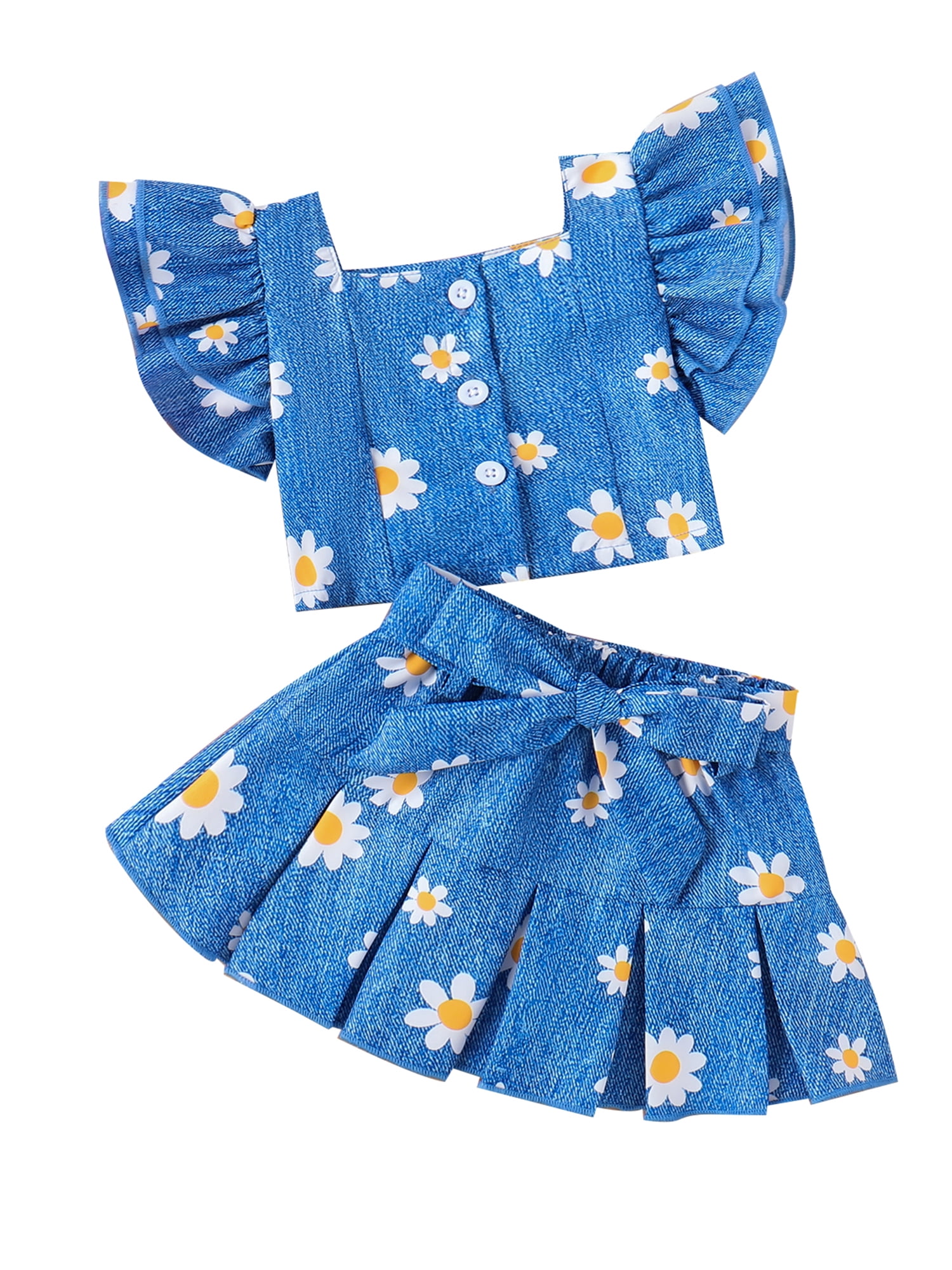 Caoirhny Newborn Girl 2PCS Summer Outfit 0 3 6 9 12 18 24 Months Floral ...