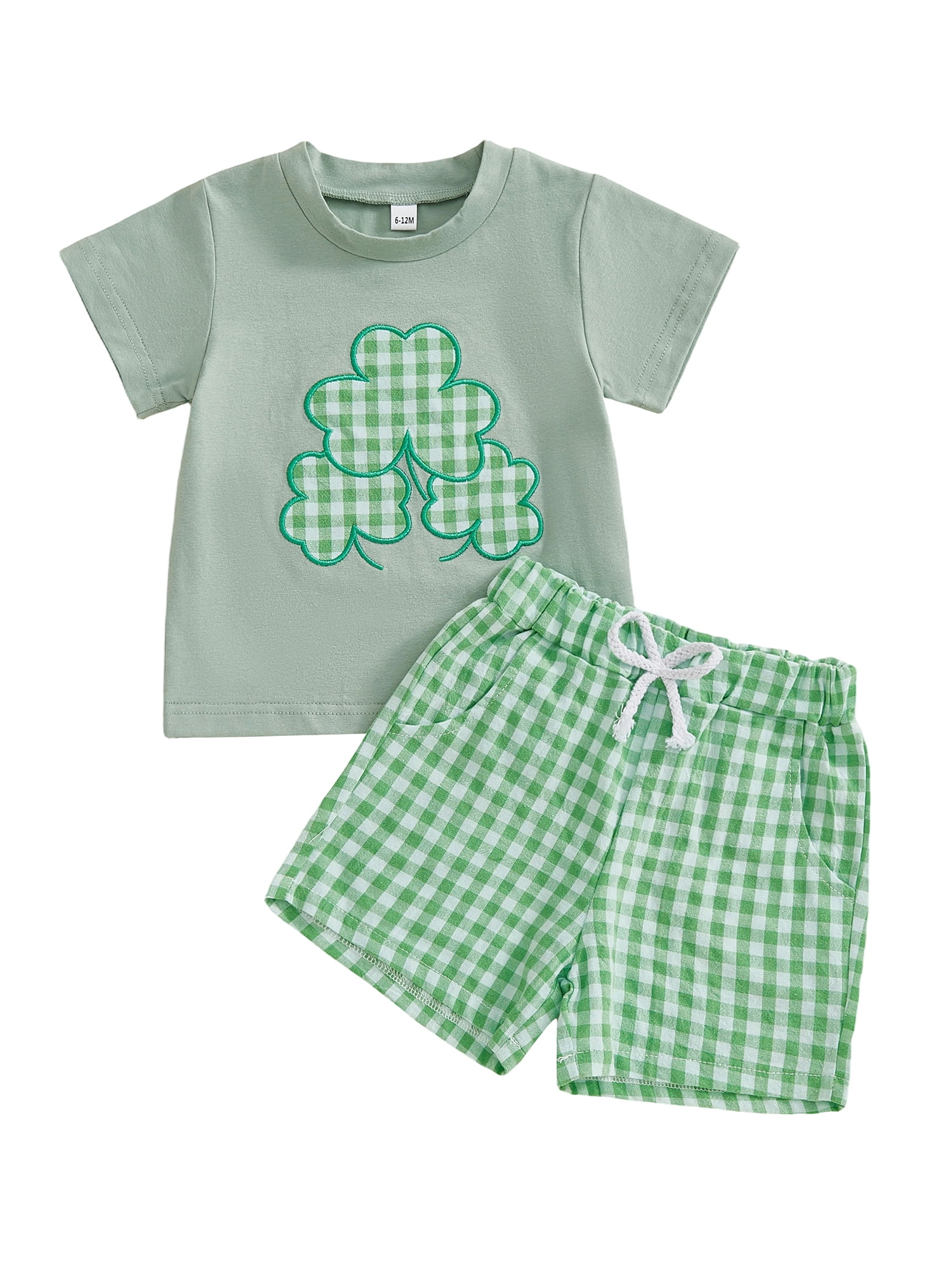 Caoirhny Toddler Baby Irish Outfit Fashionable Shamrock Embroidery ...