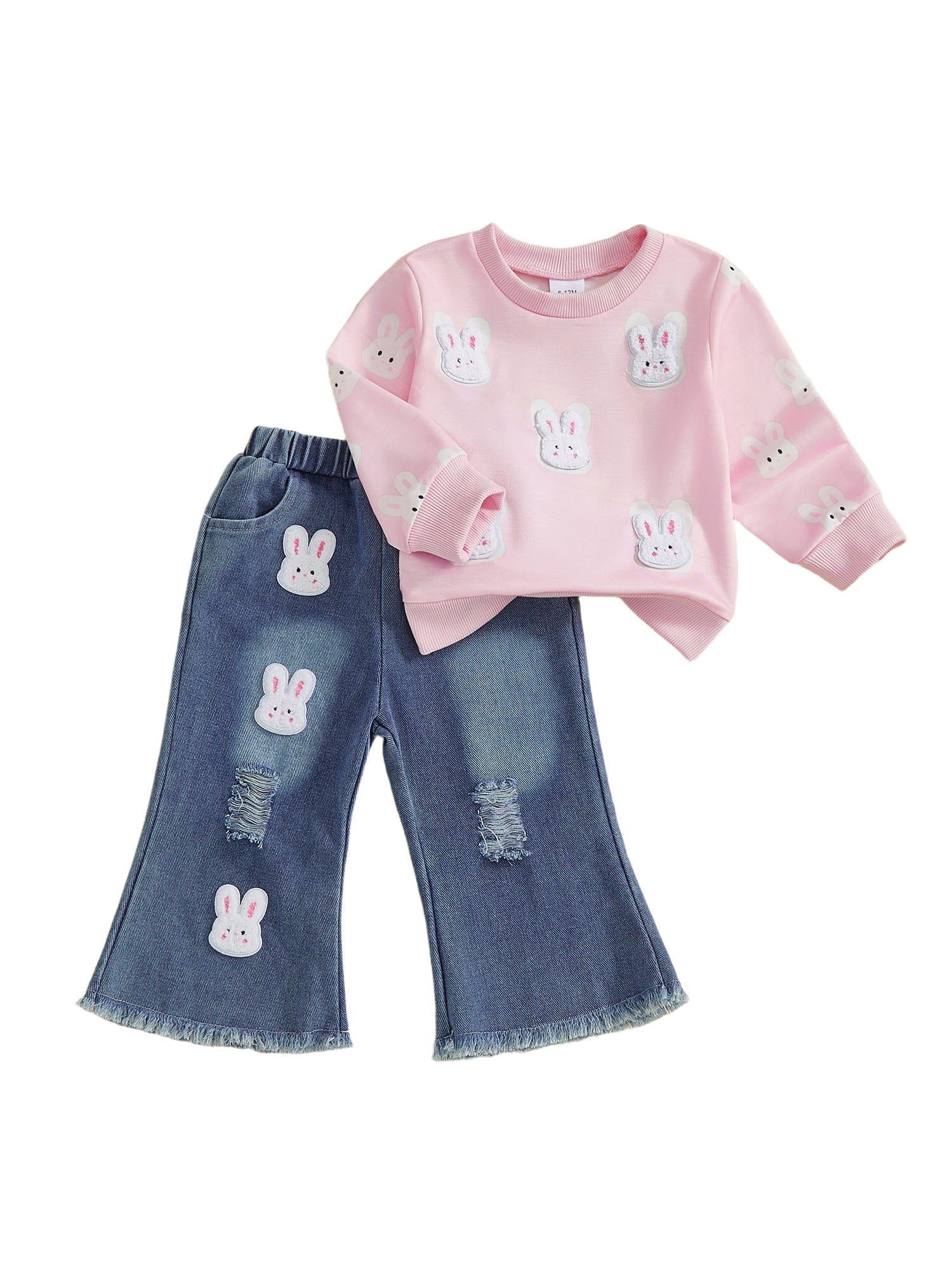 Caoirhny Toddler Girls Easter Clothing Set Fashionable Bunny/Carrot ...
