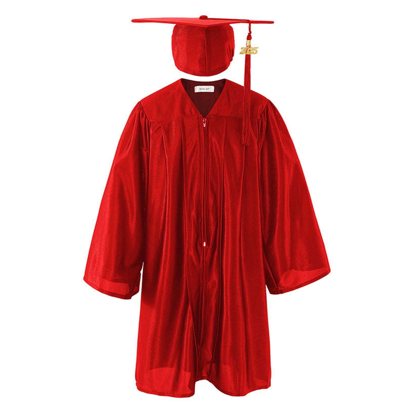 Cap And Gown 2025 White Graduation Gown for Kids Kindergarten ...