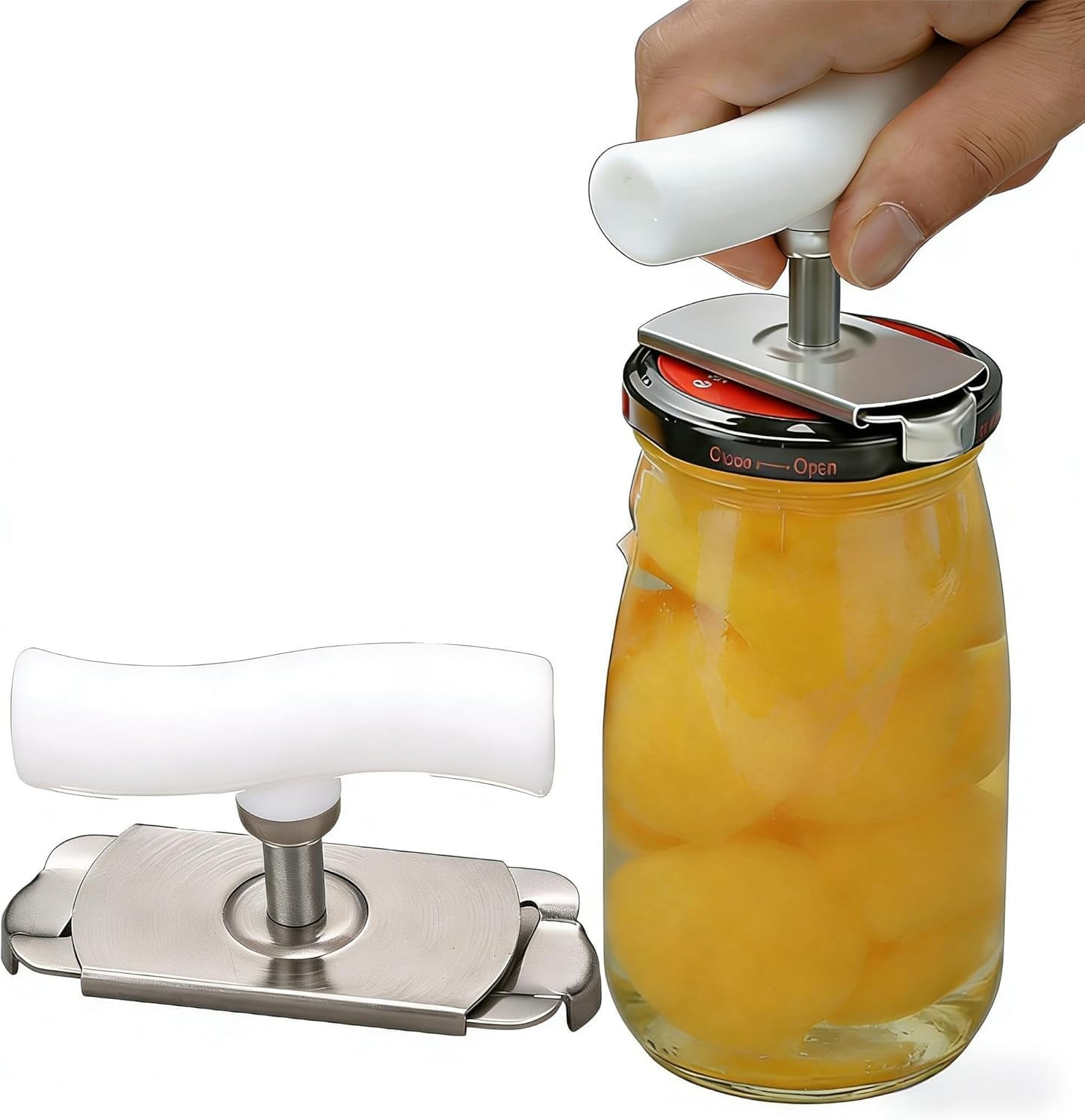Cap Crack Jar Opener,Stainless Steel Jar Opener for Weak Hands ...