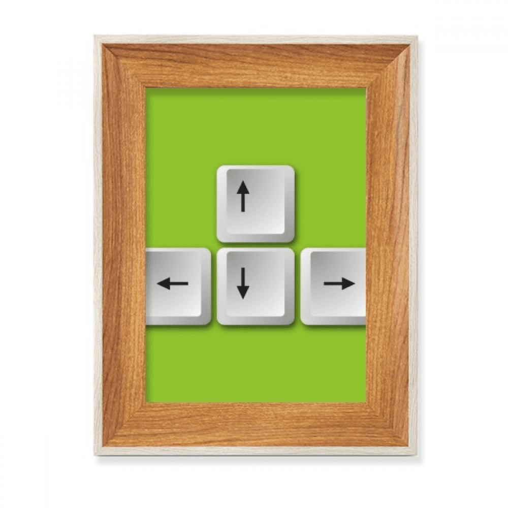 Cap Direction Guide Keyboard Desktop Wooden Photo Frame Display Picture ...