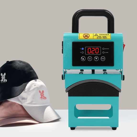 Cap Heat Press Machine for Hats, 350W Portable Hat Press with Digital ...