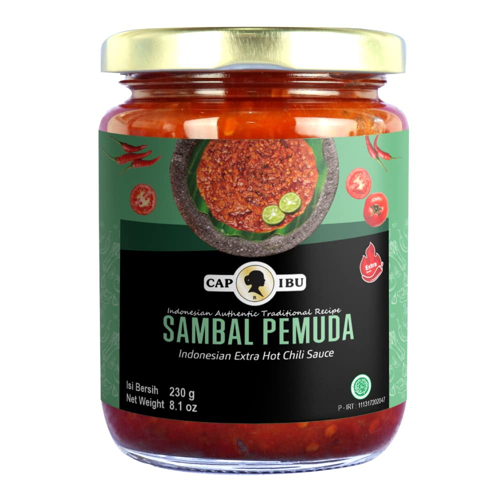 Cap Ibu Sambal Pemuda Mild, 250g | Indonesian Mild Chili Sauce ...