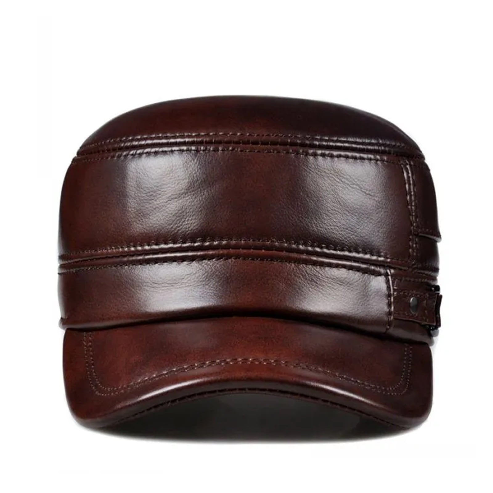 Cap, Men's Real Leather Baseball Cap Hat Fashion New Style Soft Leather ...