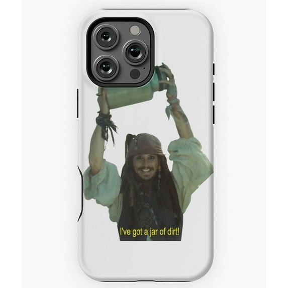 Cap N Neon Jar Off Pirate Quote Phone Case for iPhone 16 15 14 13 12 11 ...