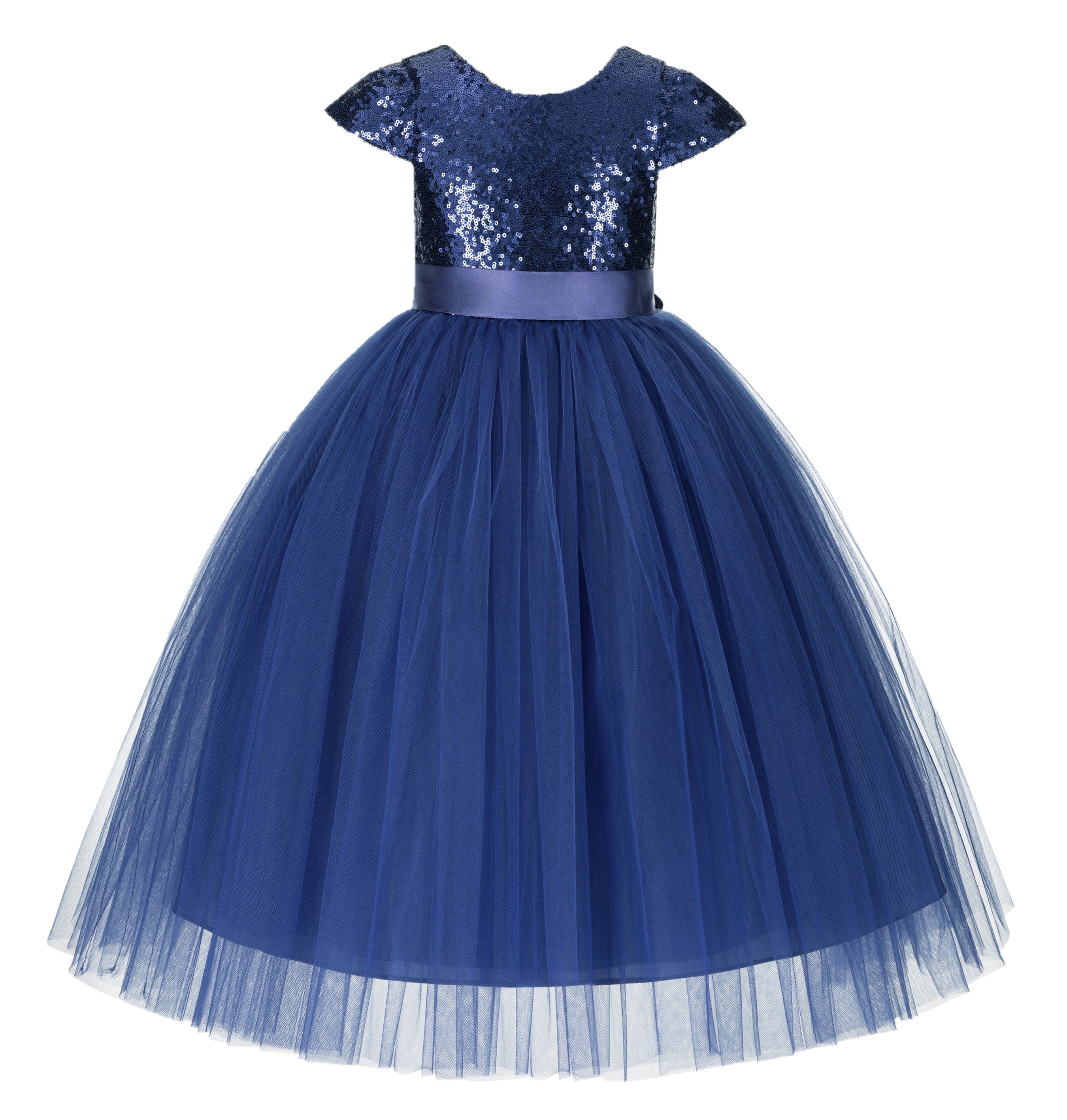 Cap Sleeves Sequin Formal Flower Girl Dress Junior Pageant Dresses 211 ...