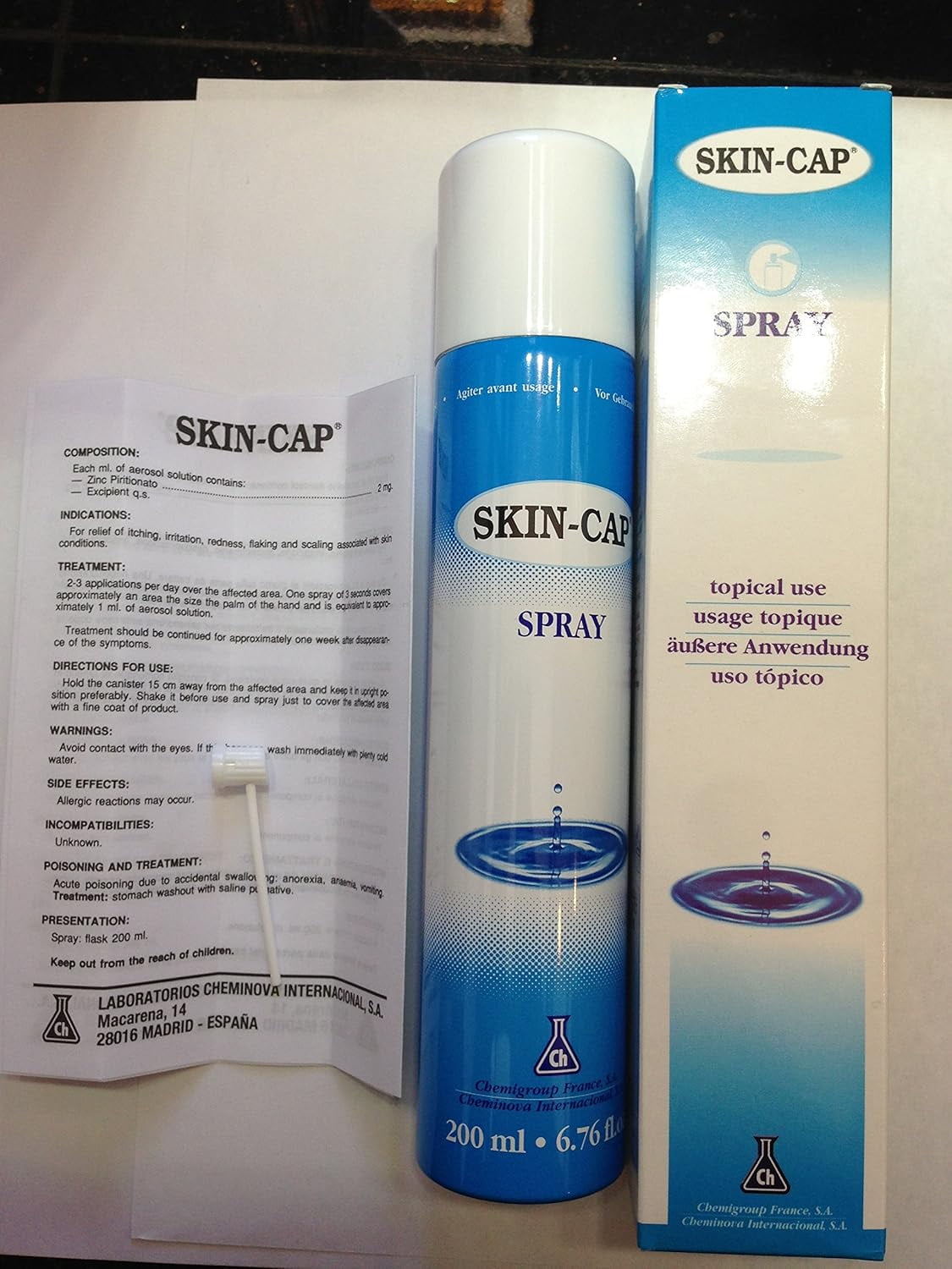 Cap Spray 200ml for Eczema, Psoriasis, Dermatitis, Seborrhea, Ringworm ...