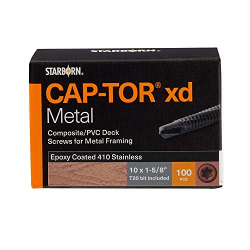 Cap-TOR xd #10 X 1-5/8" Screws for Metal Framing - 100 Count - Sand ...