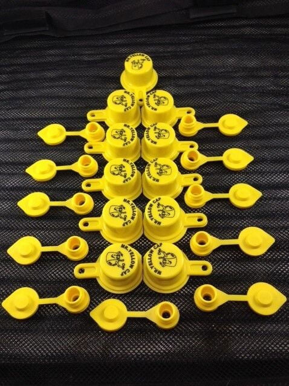 Cap/Vent Pack - 11 BLITZ Yellow Spout Caps & 11 Vents, 22pcs total, NEW ...