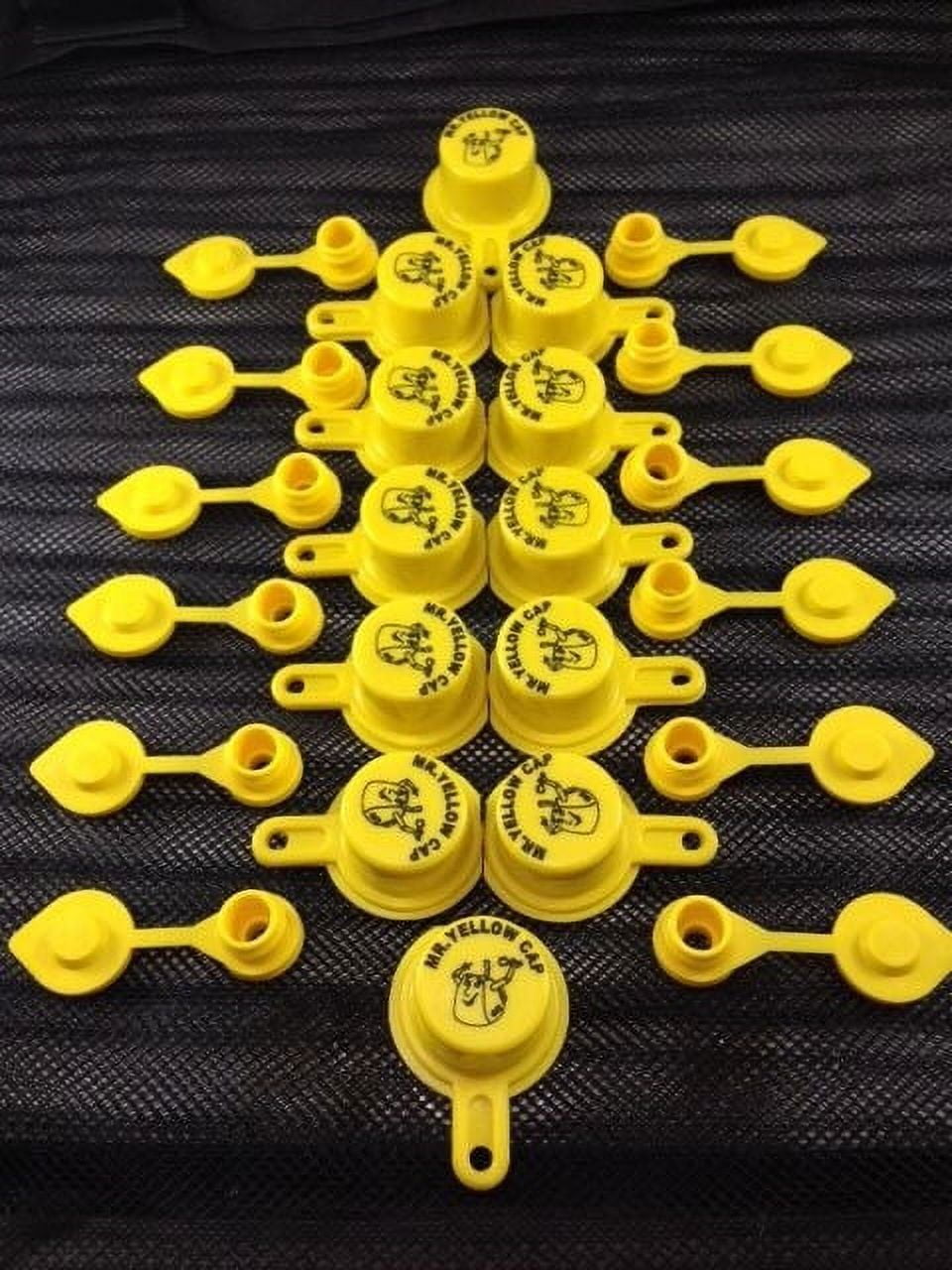 Cap/Vent Pack - 12 BLITZ Yellow Spout Caps & 12 Vents, 24pcs total, NEW ...