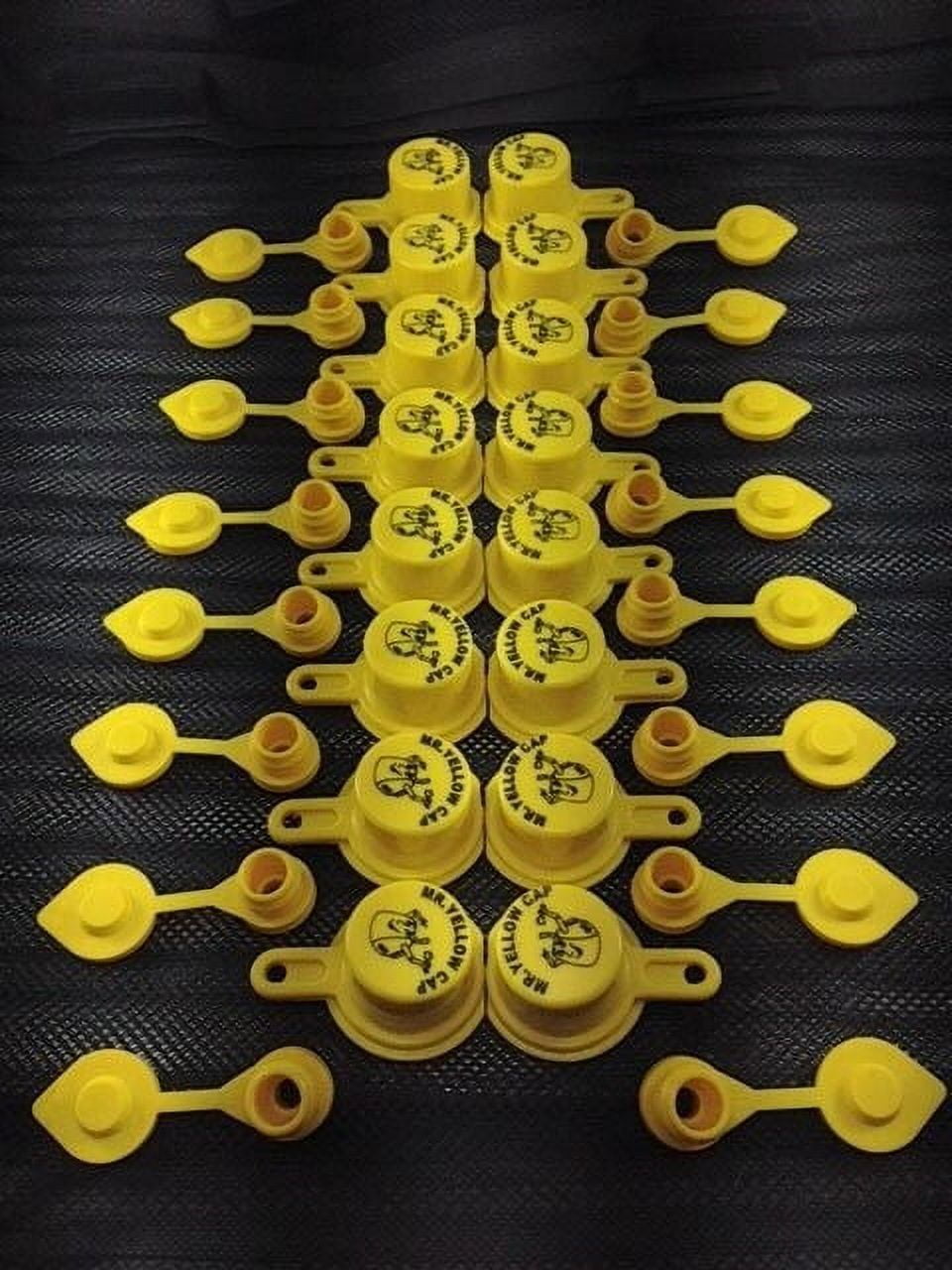 Cap/Vent Pack - 16 BLITZ Yellow Spout Caps & 16 Vents, 32pcs total, NEW ...