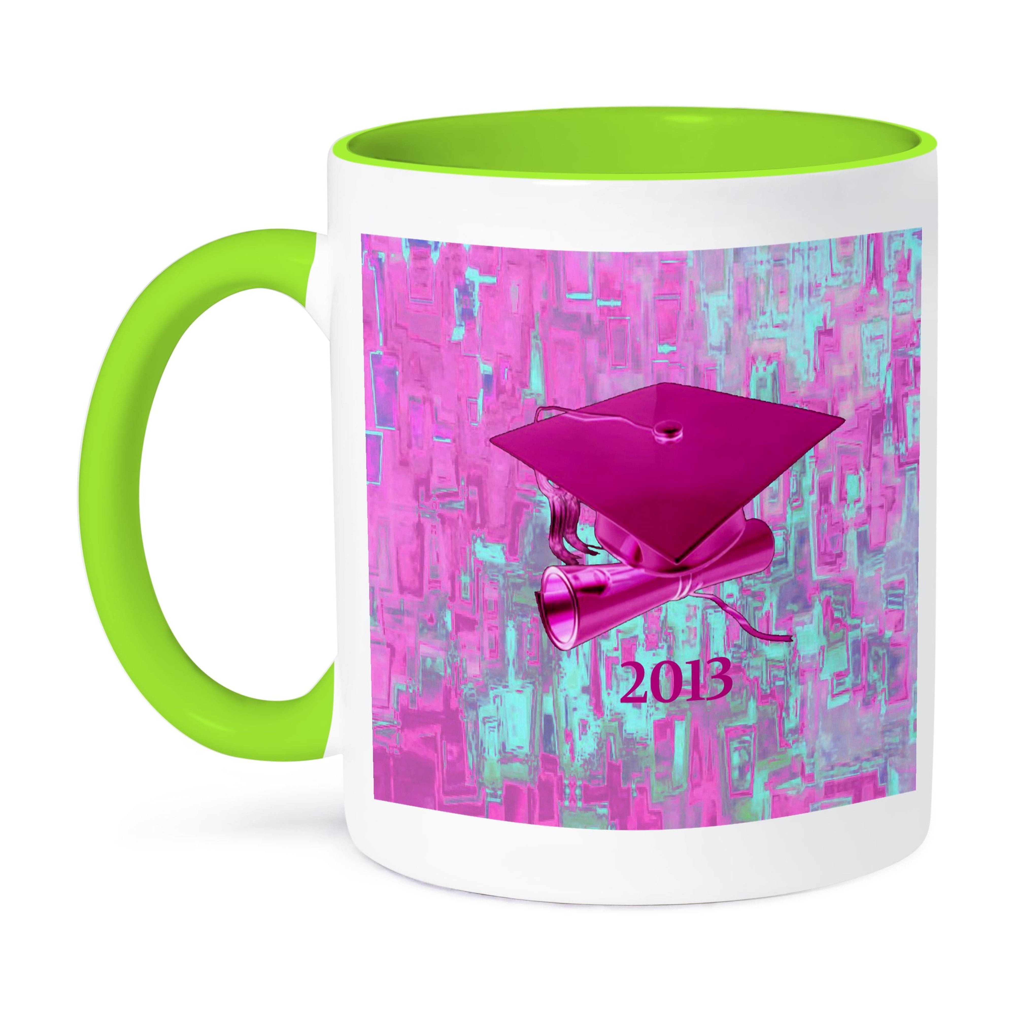 3dRose, Cap and Diploma, 2013 Graduation, Abstract Design, Hot Pink ...