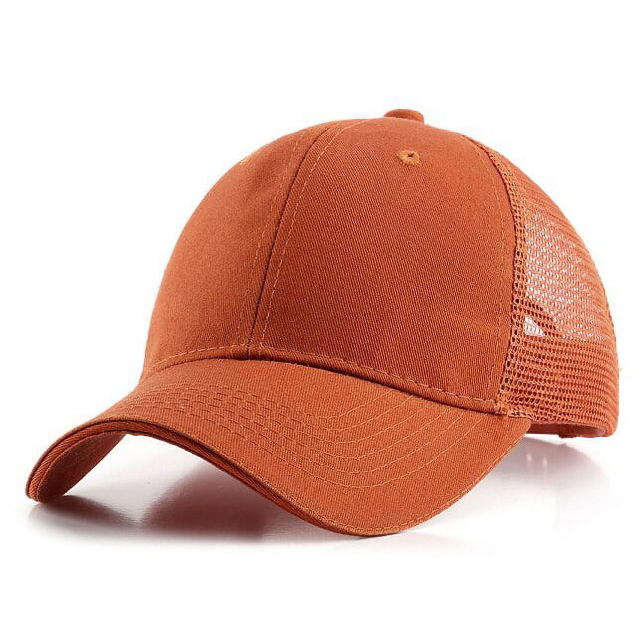 Cap for Woman Mesh Baseball Cap for Women Pure Color Snapback Hat ...