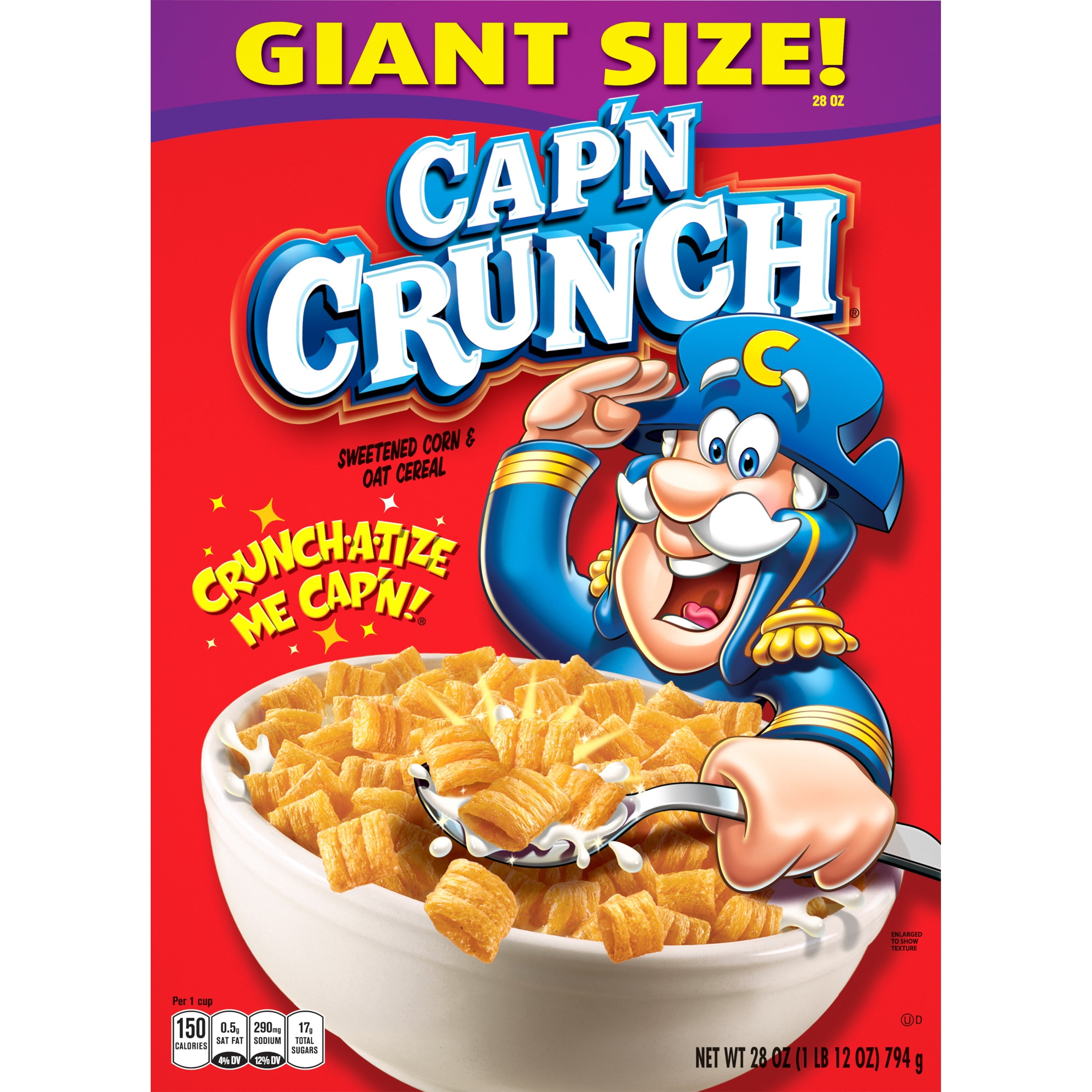 Cap'n Crunch Breakfast Cereal, Original Box, 29 oz - Walmart.com