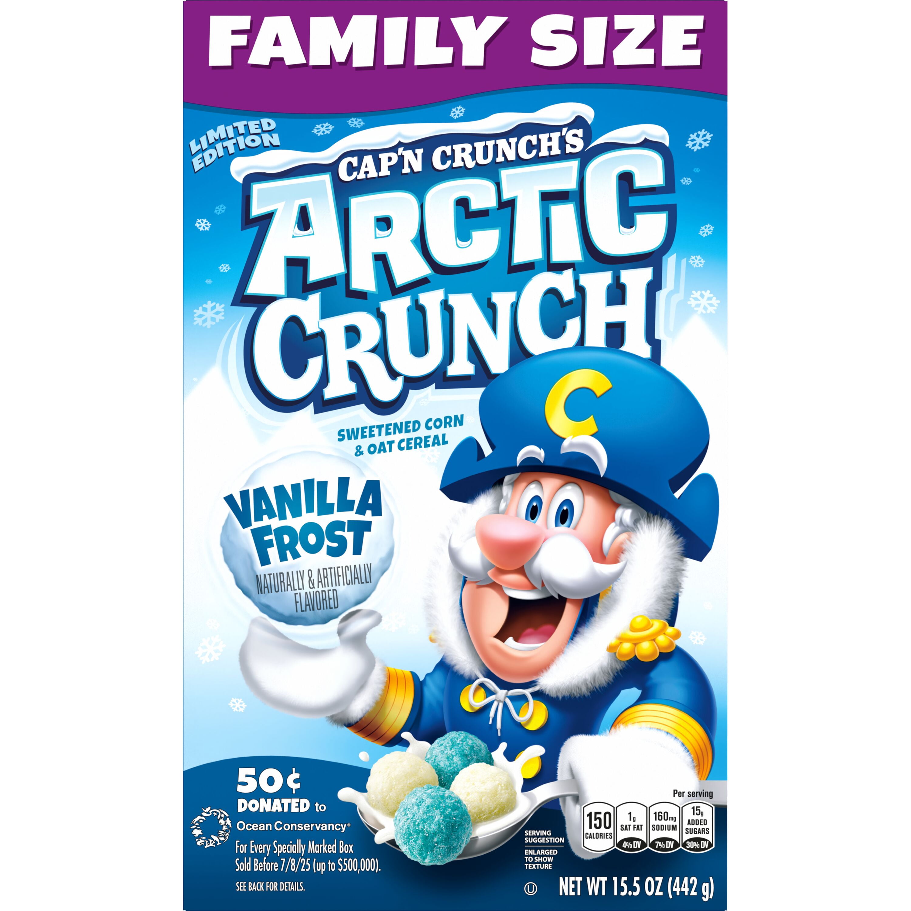 Cap'n Crunch Cereal Arctic Crunch Vanilla, 15.5 oz - Walmart.com