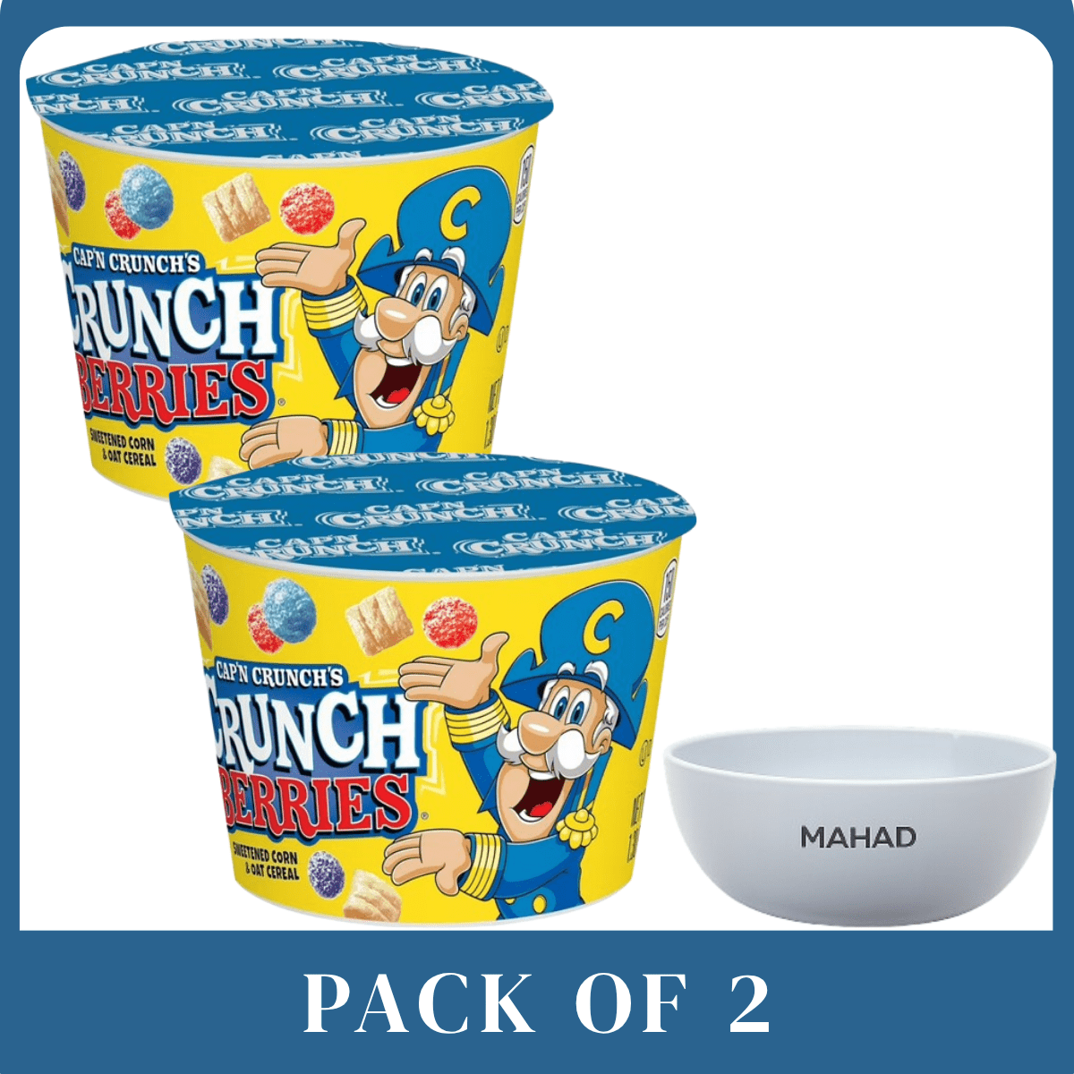 Cap’n Crunch Crunch Berries On The Go Cereal Cup Sweet Crunchy Snack 2 ...