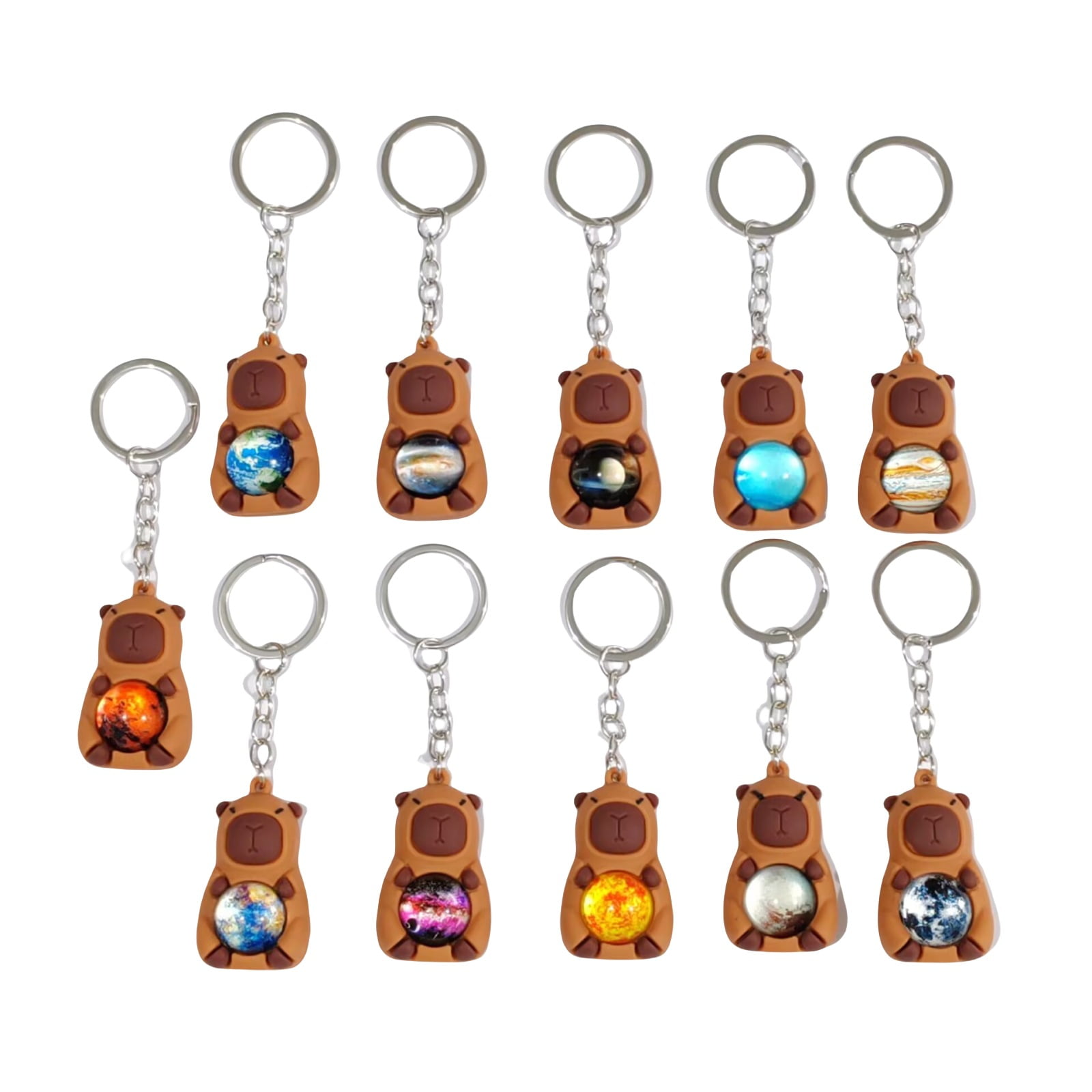 Capabala Moon Keyring Solar System Galaxy Capybara Earth Mars Saturn ...