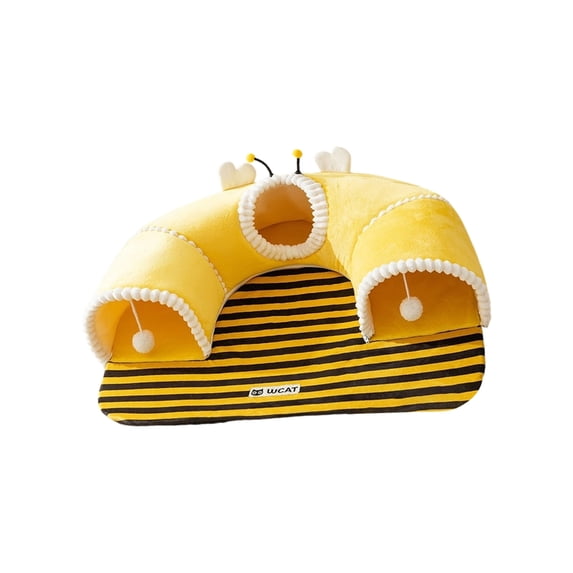 Capacious Cats Tunnel Bed Soft Fleece Build Game and Rest Holds ...