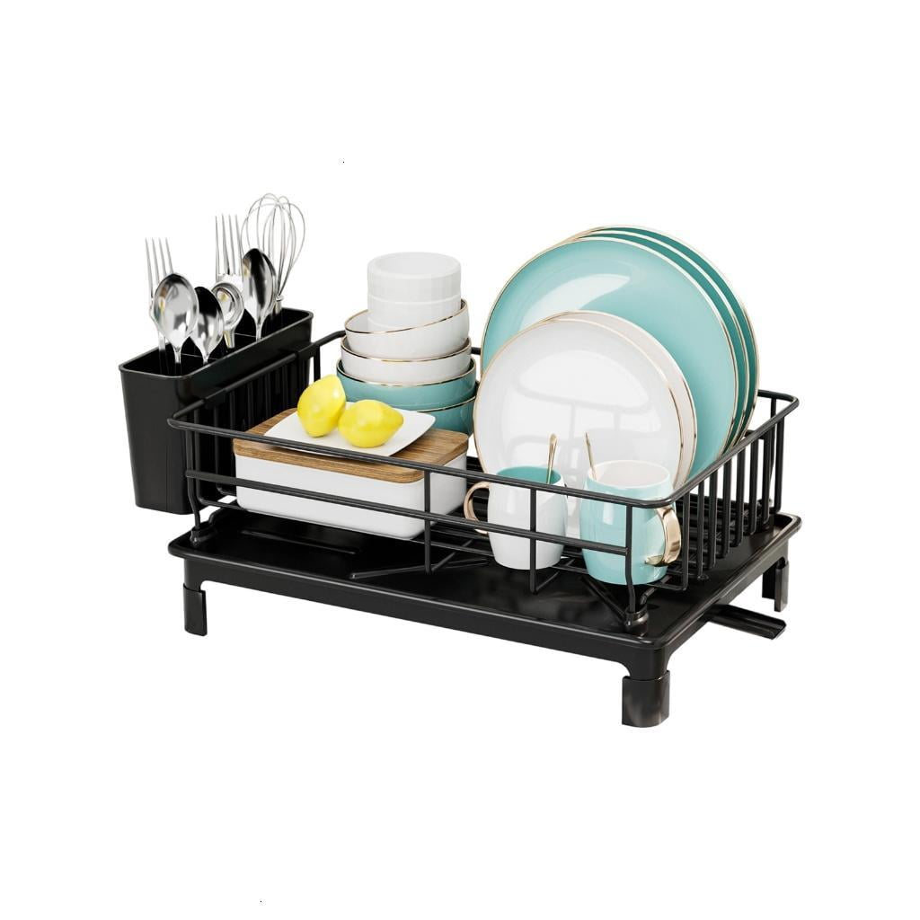 Capacious Metal Kitchen Dish Owner Including Detachable Addition Tray ...