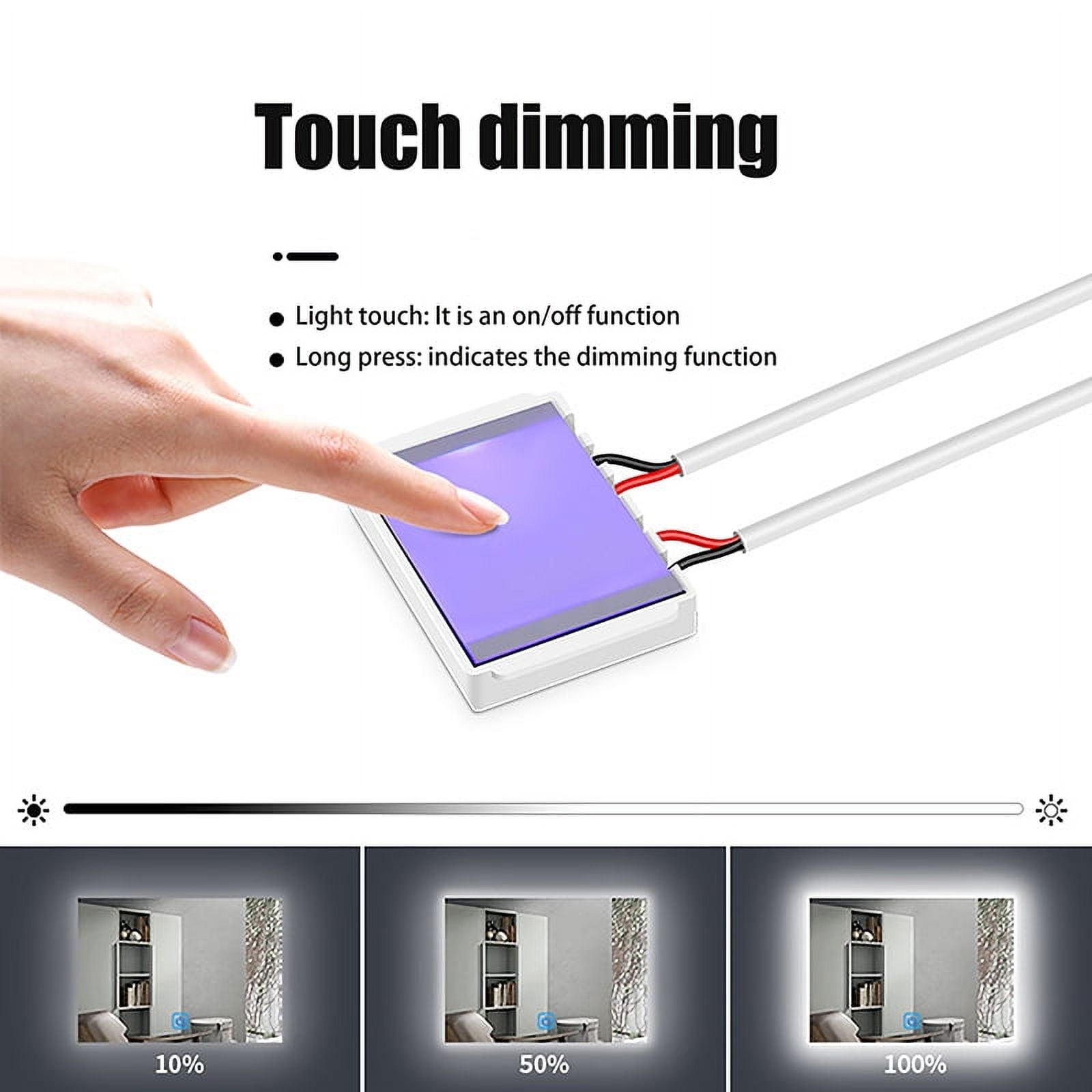 Capacitive Brightness Adjustable Touch Sensor Switch 12V LED Dimmer ...