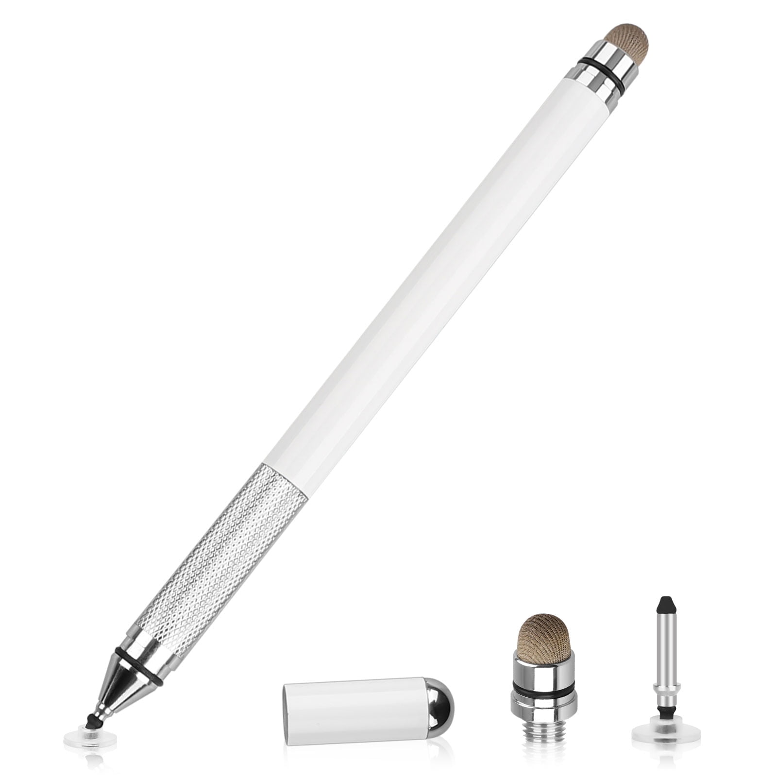 Capacitive Stylus Pen, 2 in 1 Disc and Fiber Tip Precision High Sensitivity Fine Point Tip ...