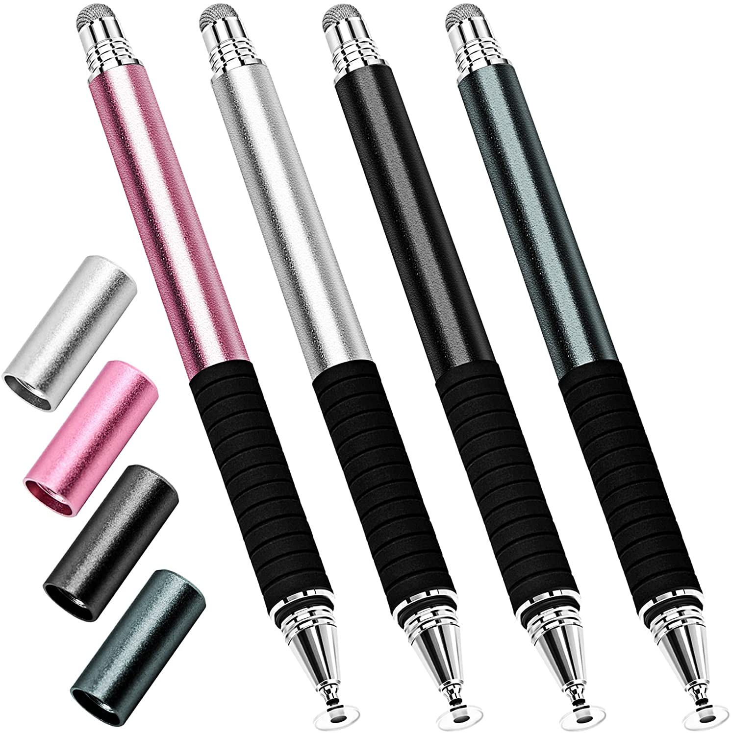 Capacitive Stylus Pen (4 Pack), Universal Stylist Pens 2 in 1 Precision ...