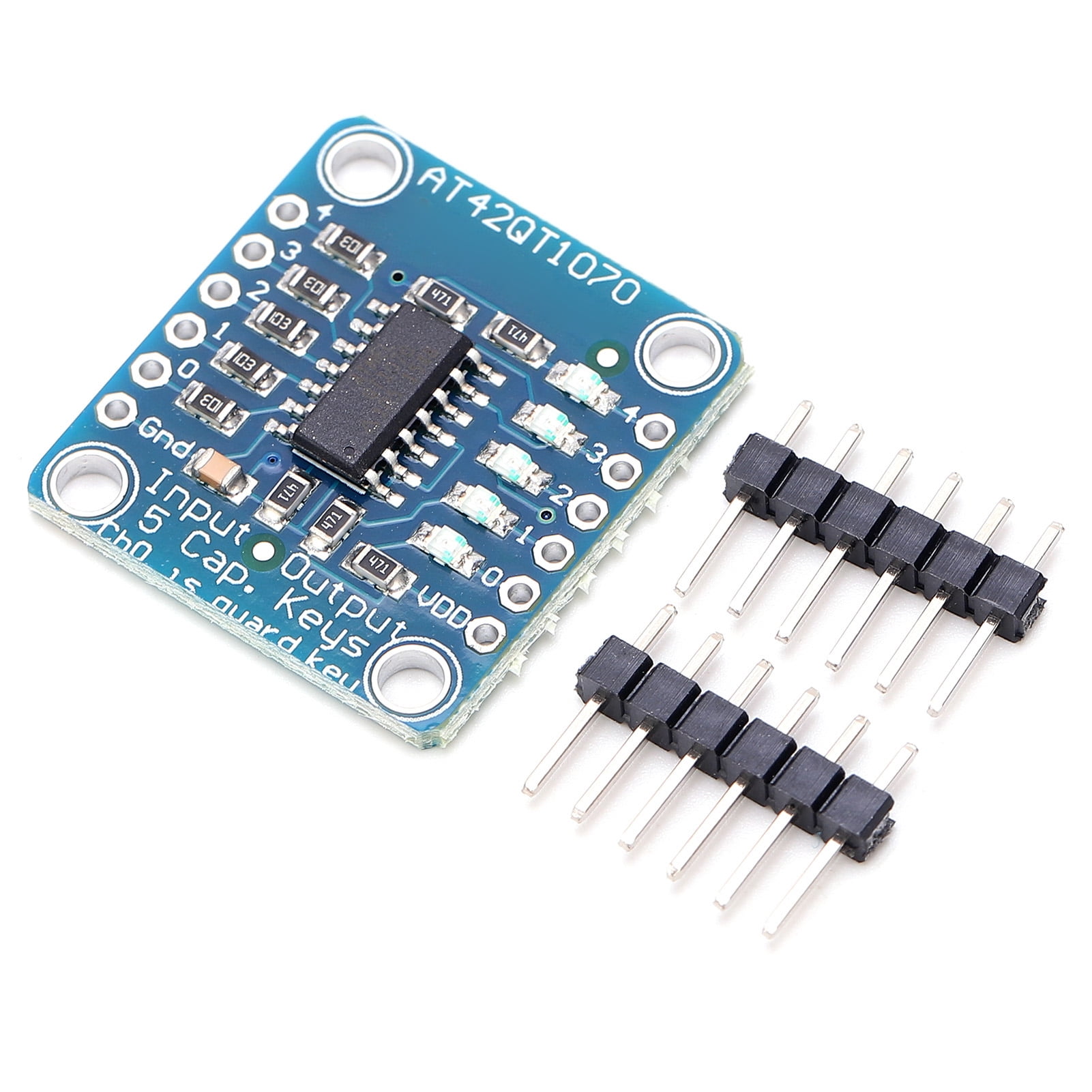 Capacitive Touch Sensor Module, AT42QT1070 5-Pad Pin Header Detector ...