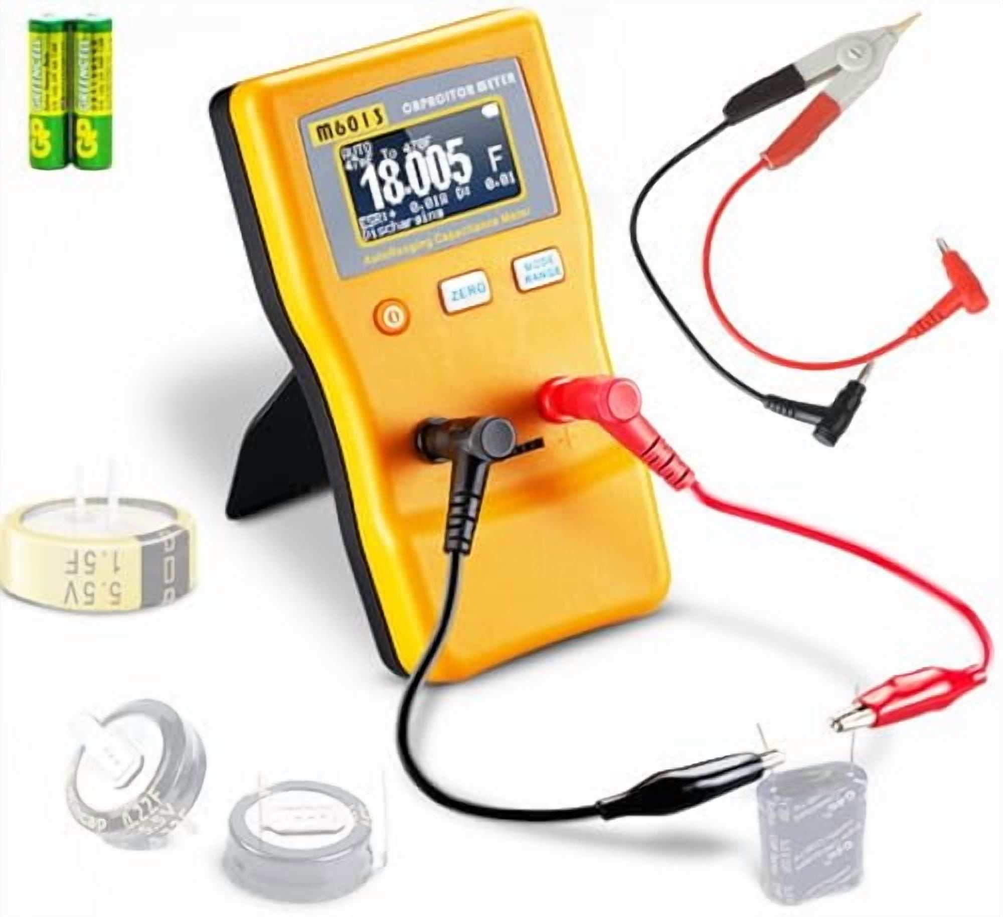 Capacitor Tester, Digital ESR Meter, 0.01pF to 470F Farad Meter ...