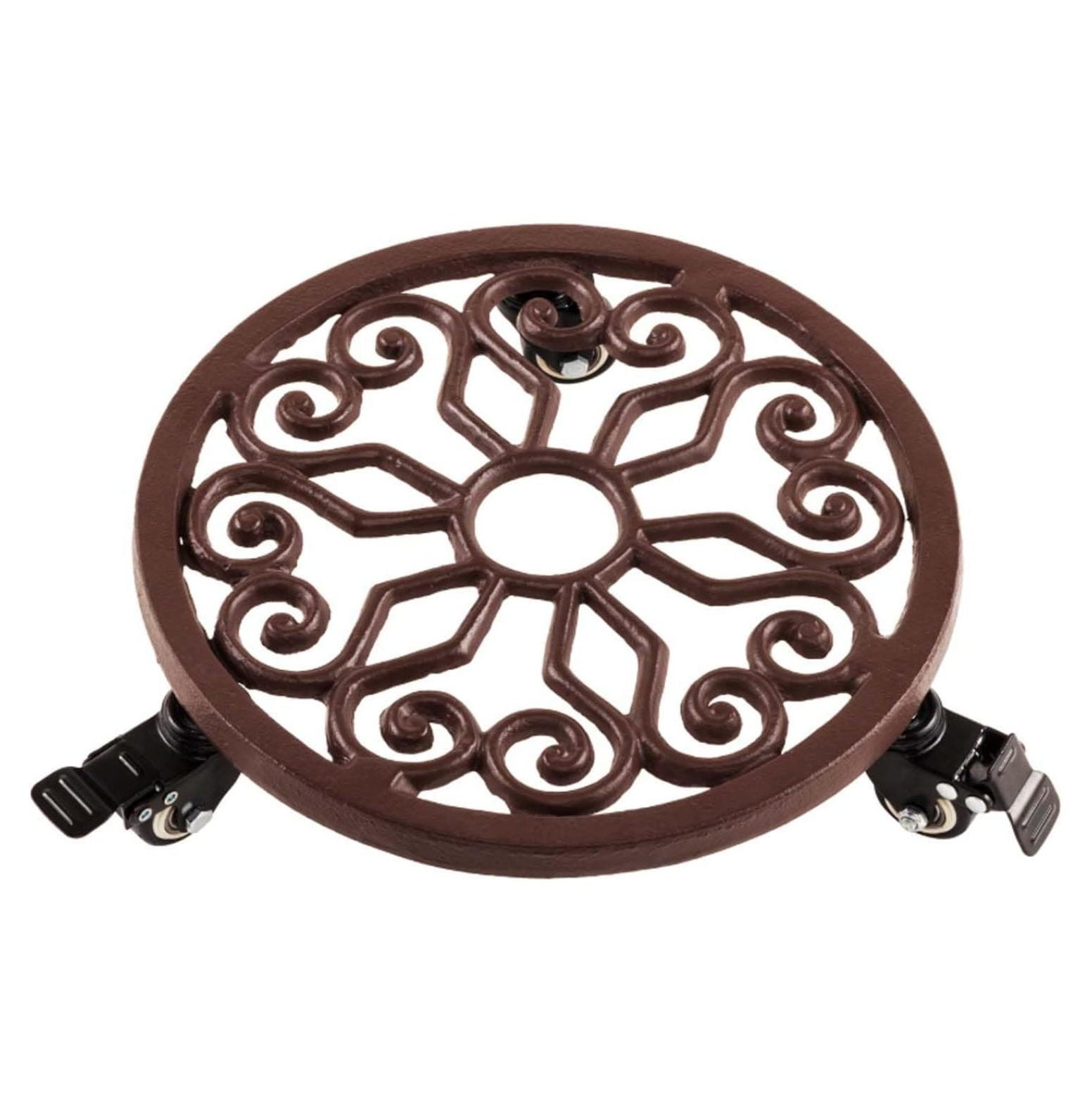 Capacity 350 lbs Plant Caddy with Wheels Heavy Duty Cast Iron Plant ...