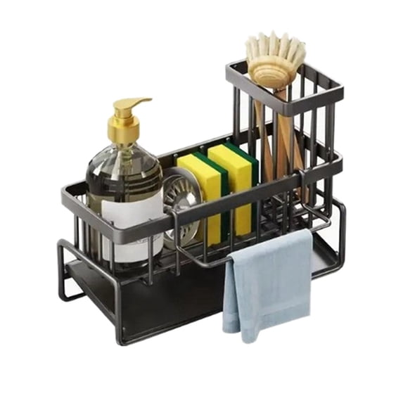 Capacity Kitchen Sink Shelf Organizer, Rustproof Non-Slip Sponge Holder ...