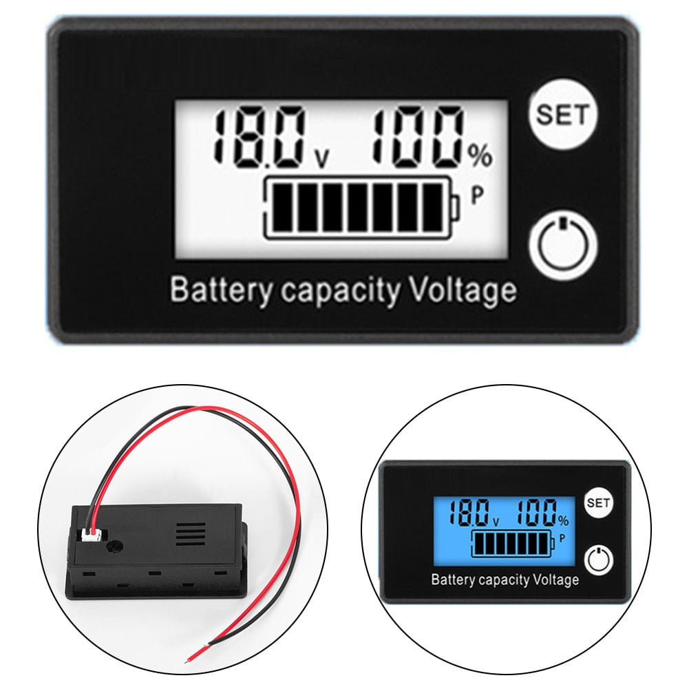 Capacity Voltage Meter Battery Indicator DC 8-100V Battery Capacity ...
