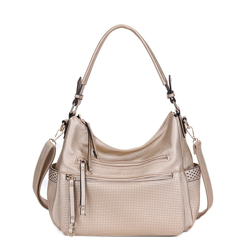 Capamaster Large Capacity Vintage Hobo Bag | Retro PU Leather 2-Way ...