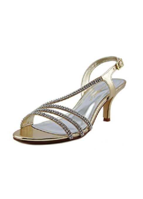 City Classified Nasa Comfort Womens Strappy Rhinestone Open Toe Low ...