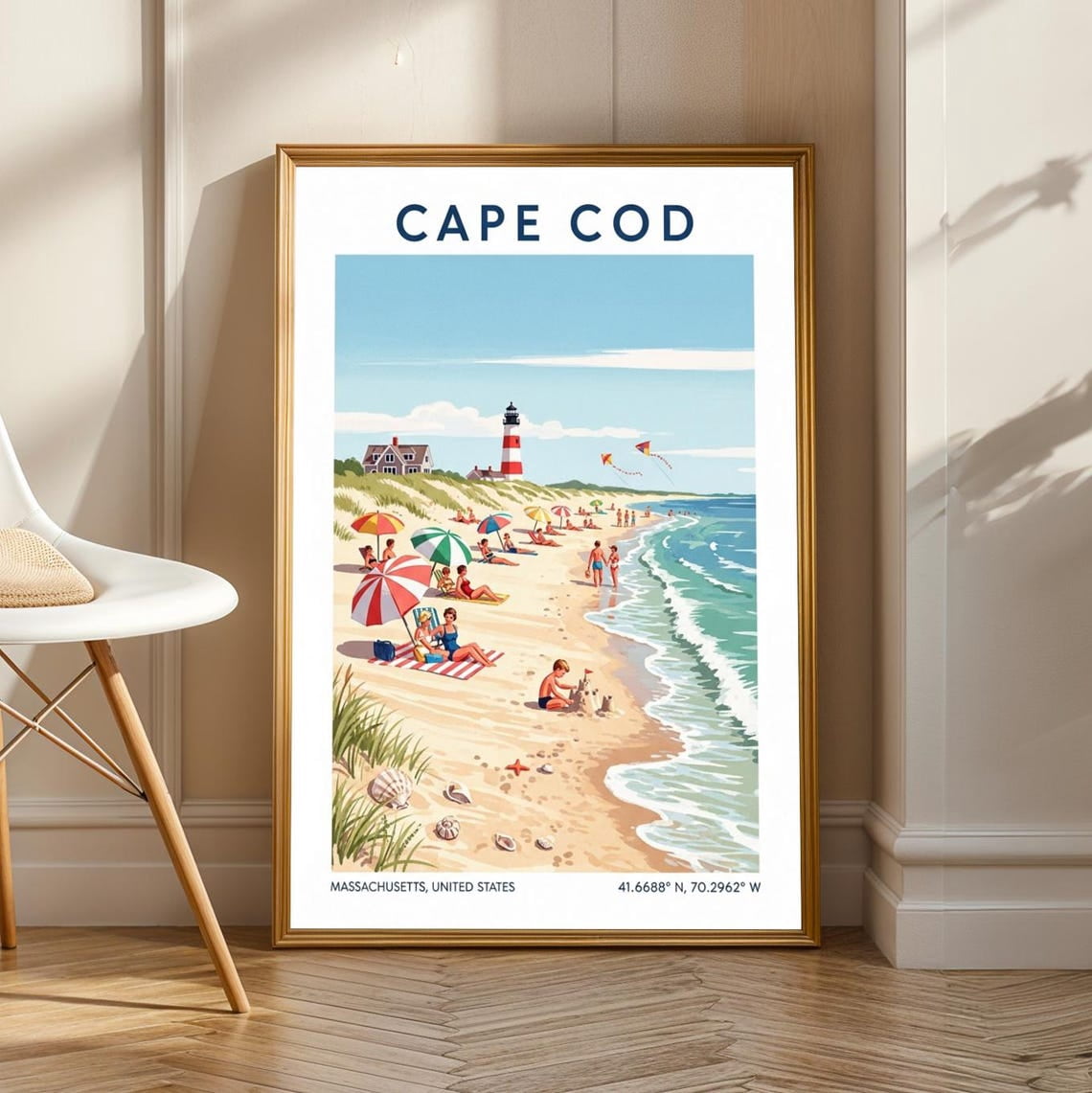 Cape Cod Beach Poster - Massachusetts Wall Art - Us State Poster - Us ...