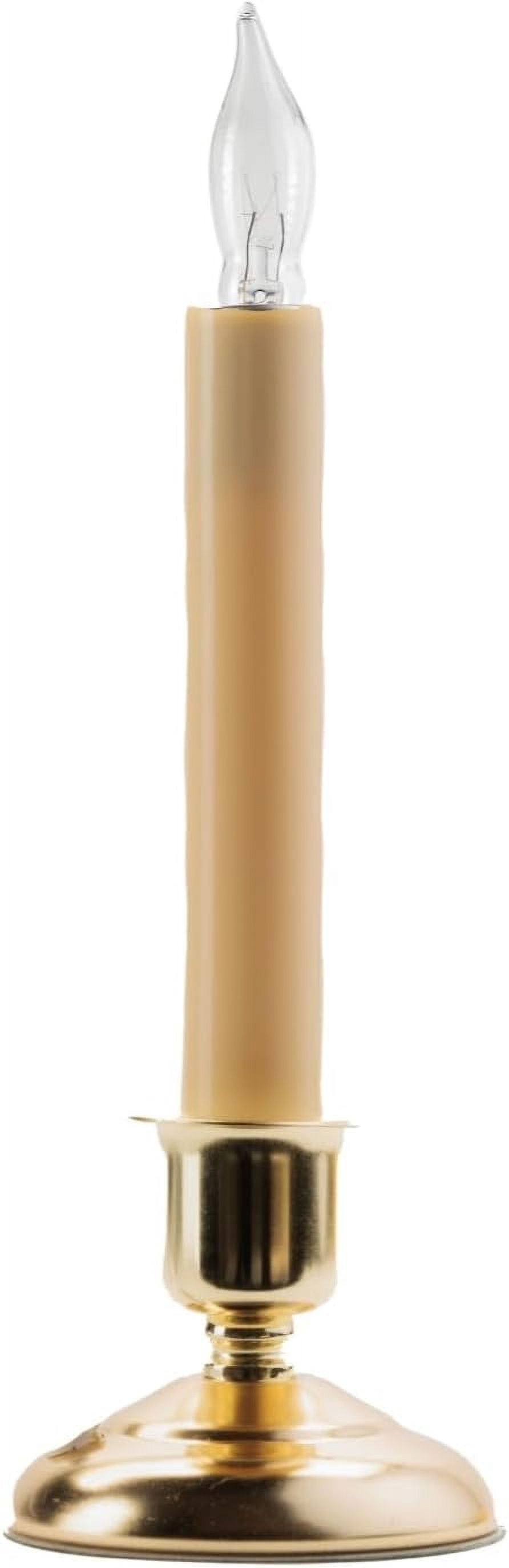 Cape Cod Electric Window Candle with Steady Lighting- Brass Finish ...