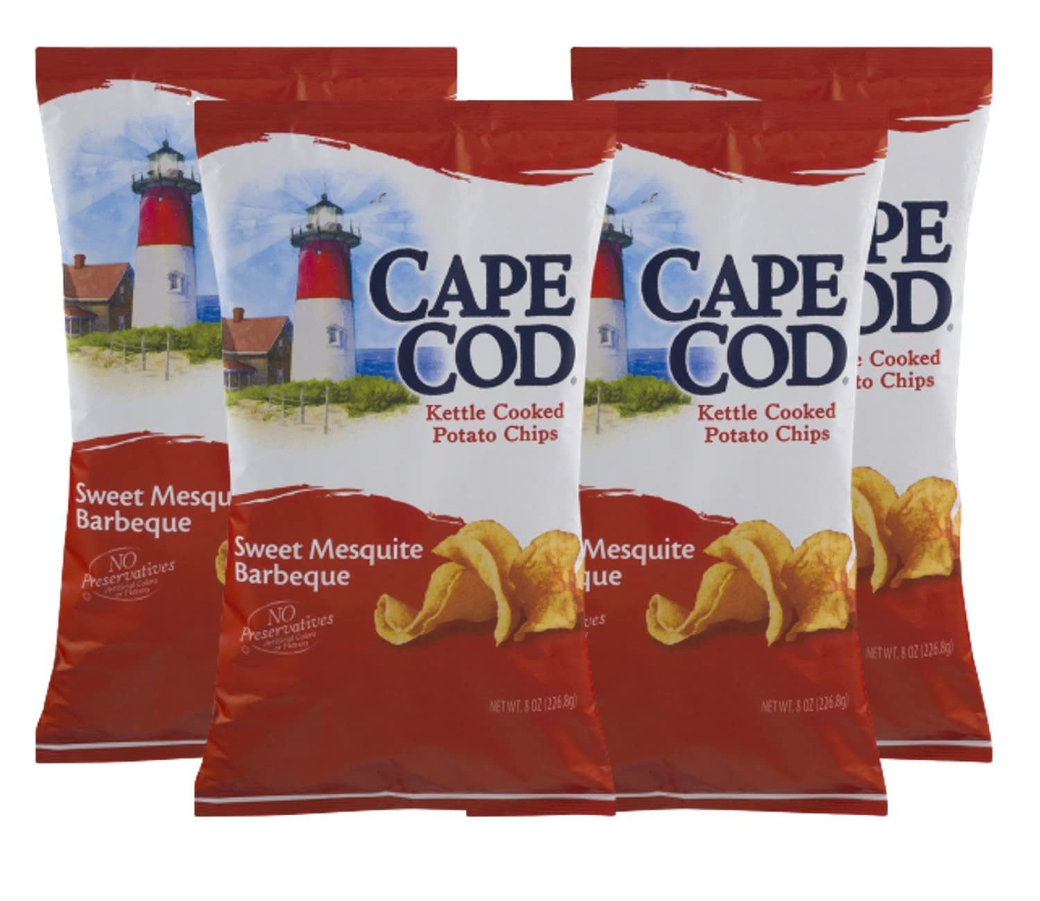 Cape Cod Kettle Cooked Potato Chips Sweet Mesquite Barbeque, 8.0 OZ ...
