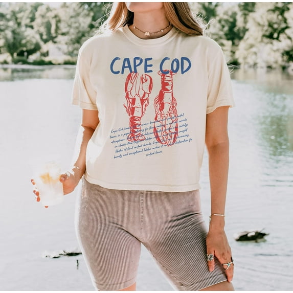 Cape Cod , Lobster , Cropped Shirt, Seafood Crops, Boxy Tee, Seafood ...