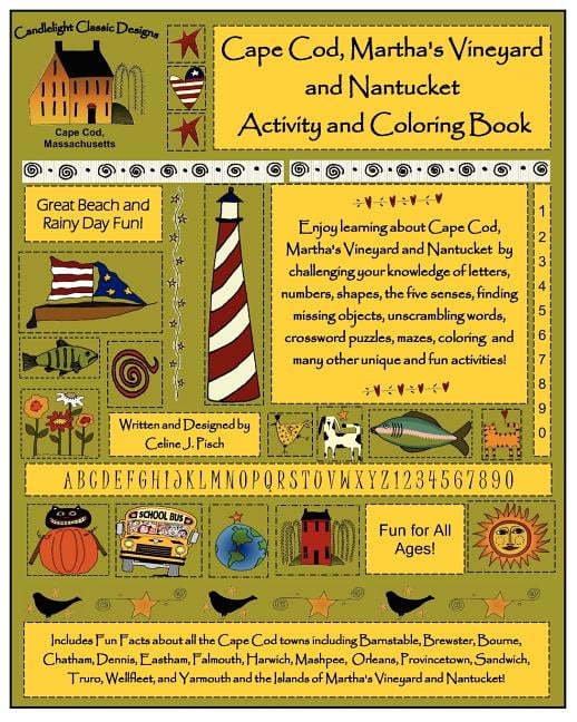 Cape Cod, Martha's Vineyard and Nantucket Activity and Coloring Book ...