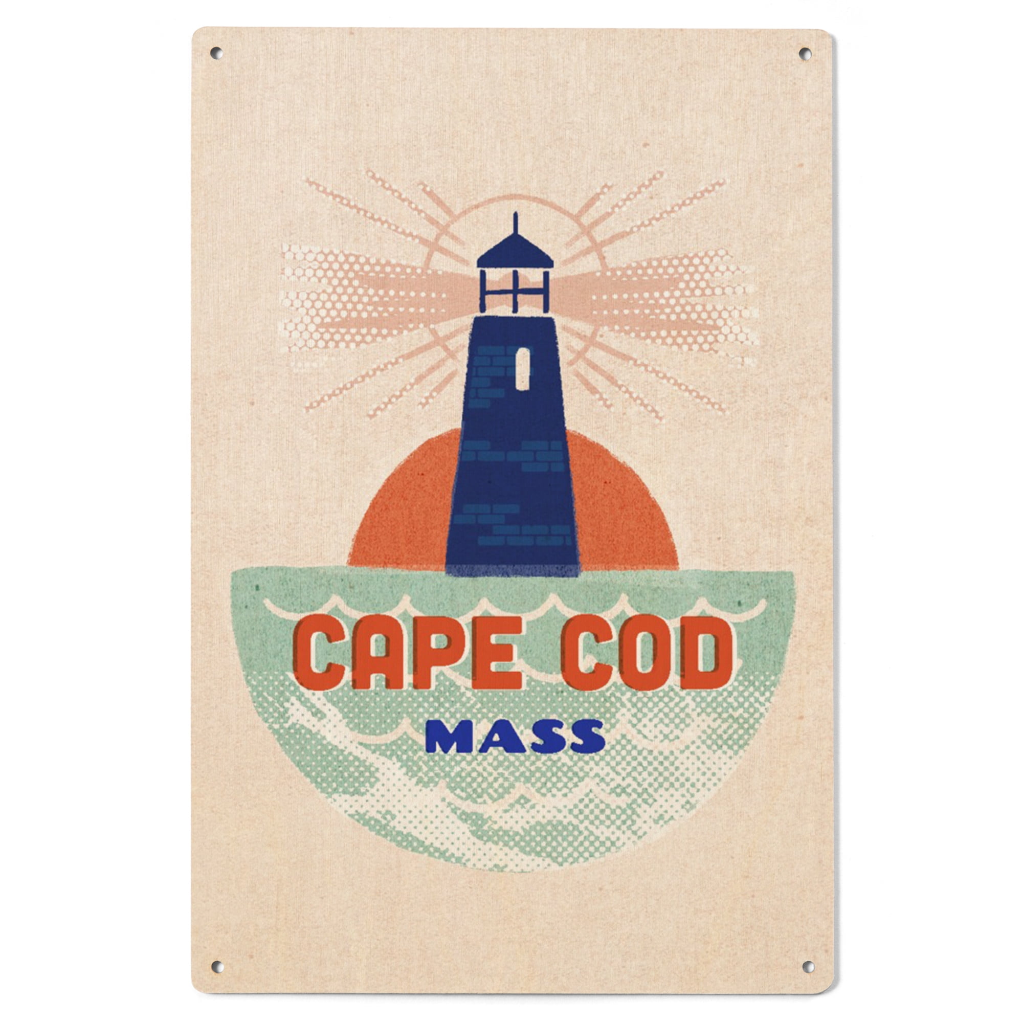 Cape Cod, Massachusetts, Dockside Series, Lighthouse Birch Wood Wall ...
