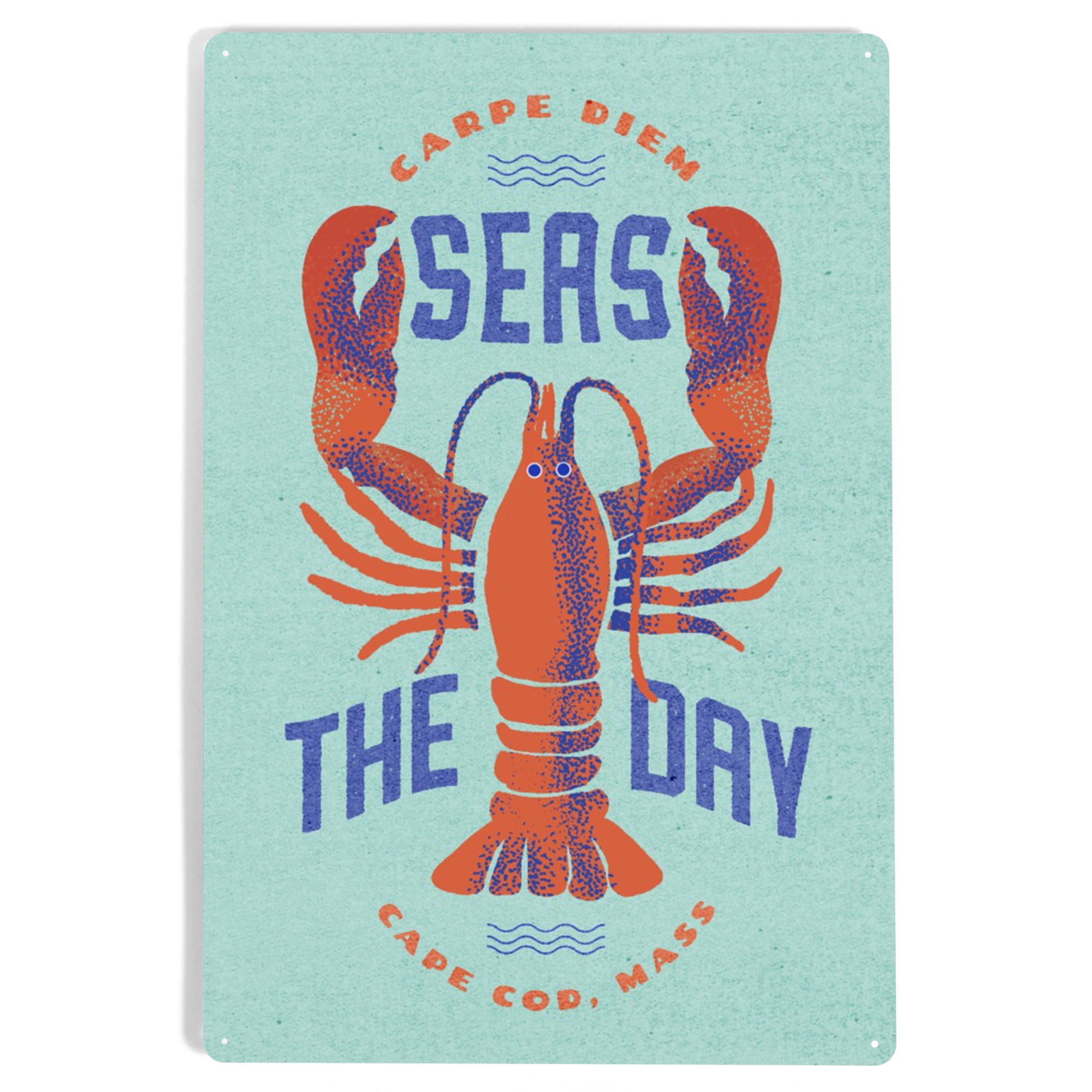 Cape Cod, Massachusetts, Dockside Series, Seas The Day (12x18 Aluminum ...